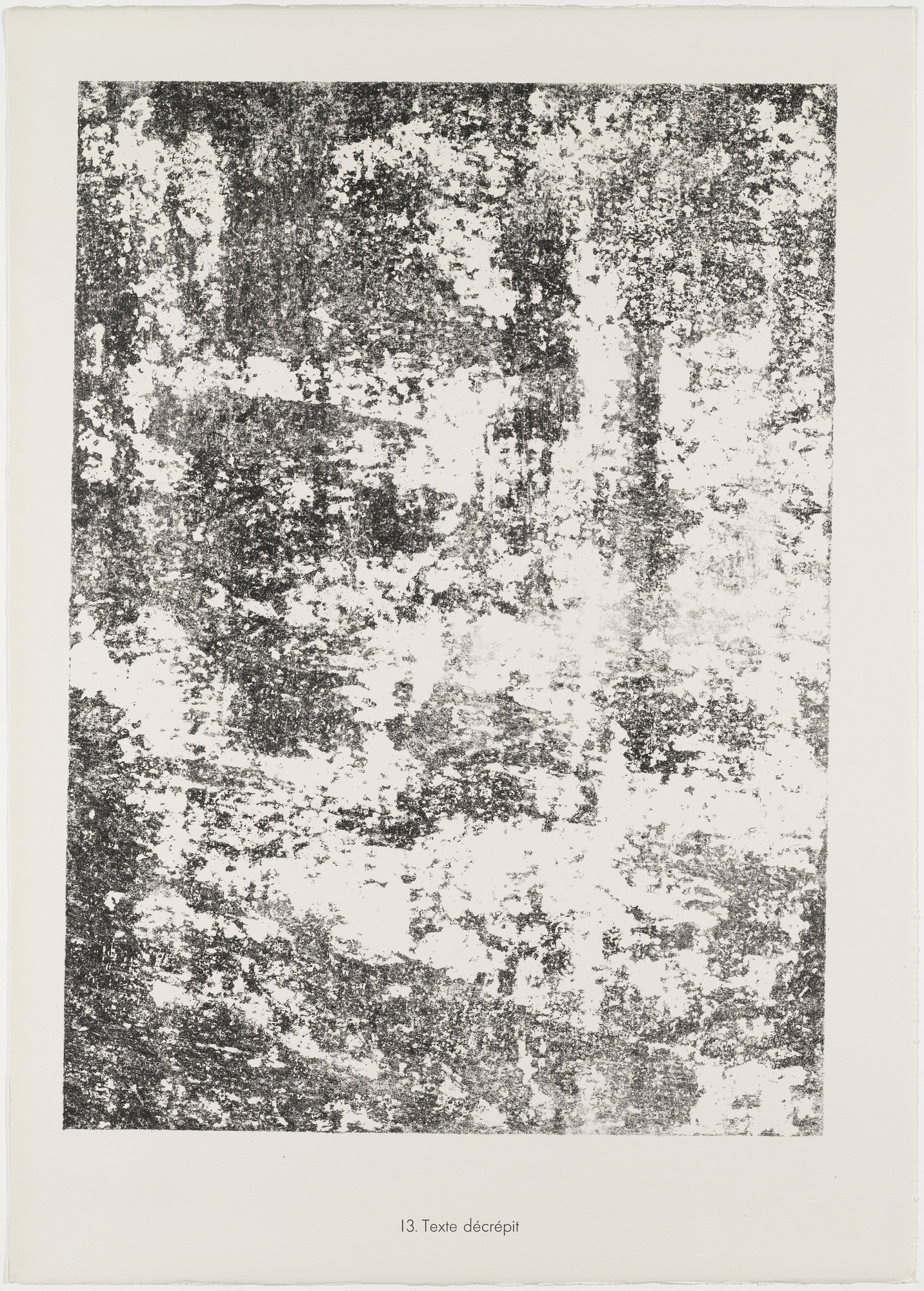 Jean Dubuffet. Decrepid Text (Texte décrépit) from the portfolio ...