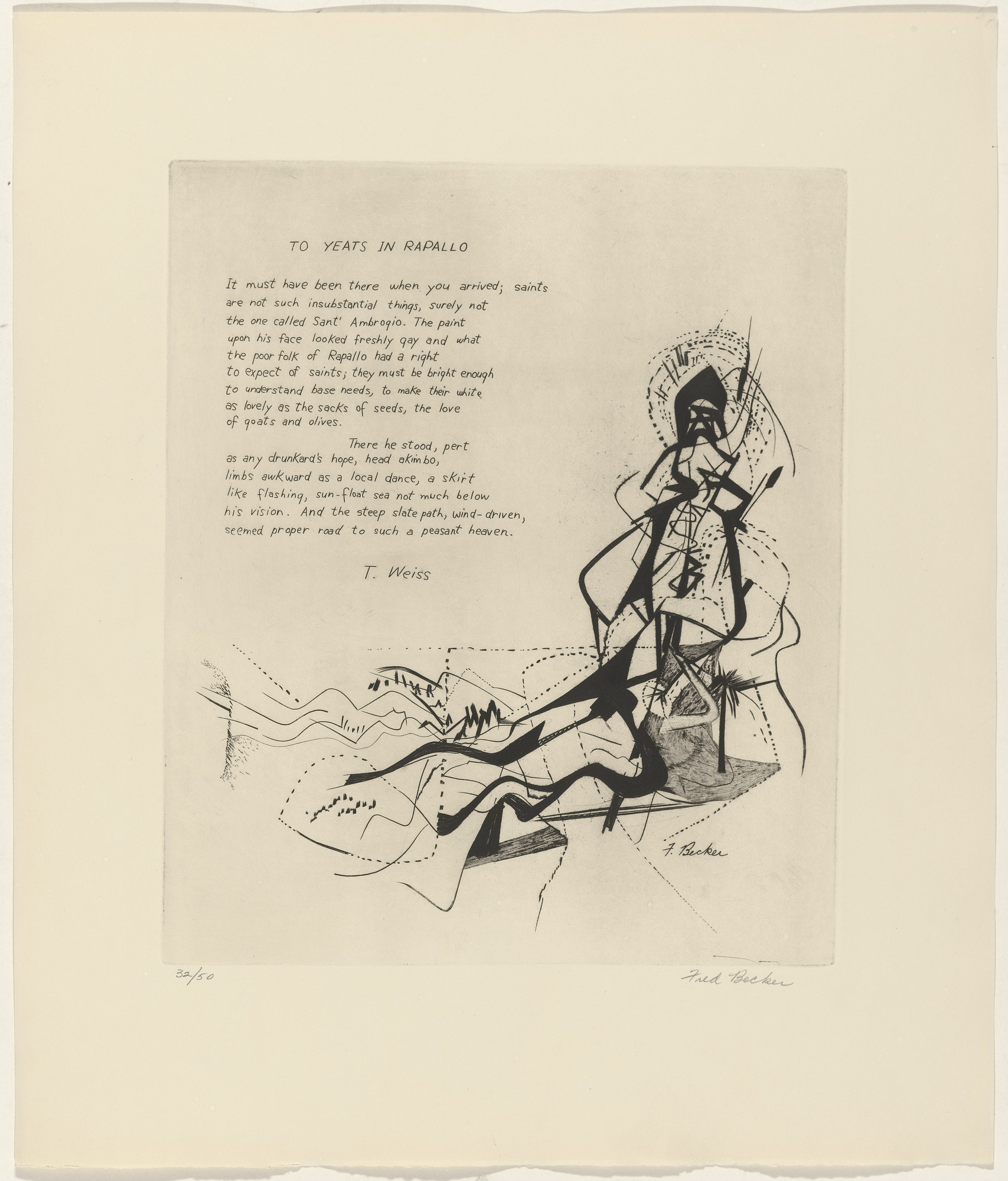 Fred Becker, T. Weiss. In-text plate (folio 5) from 21 Etchings and ...
