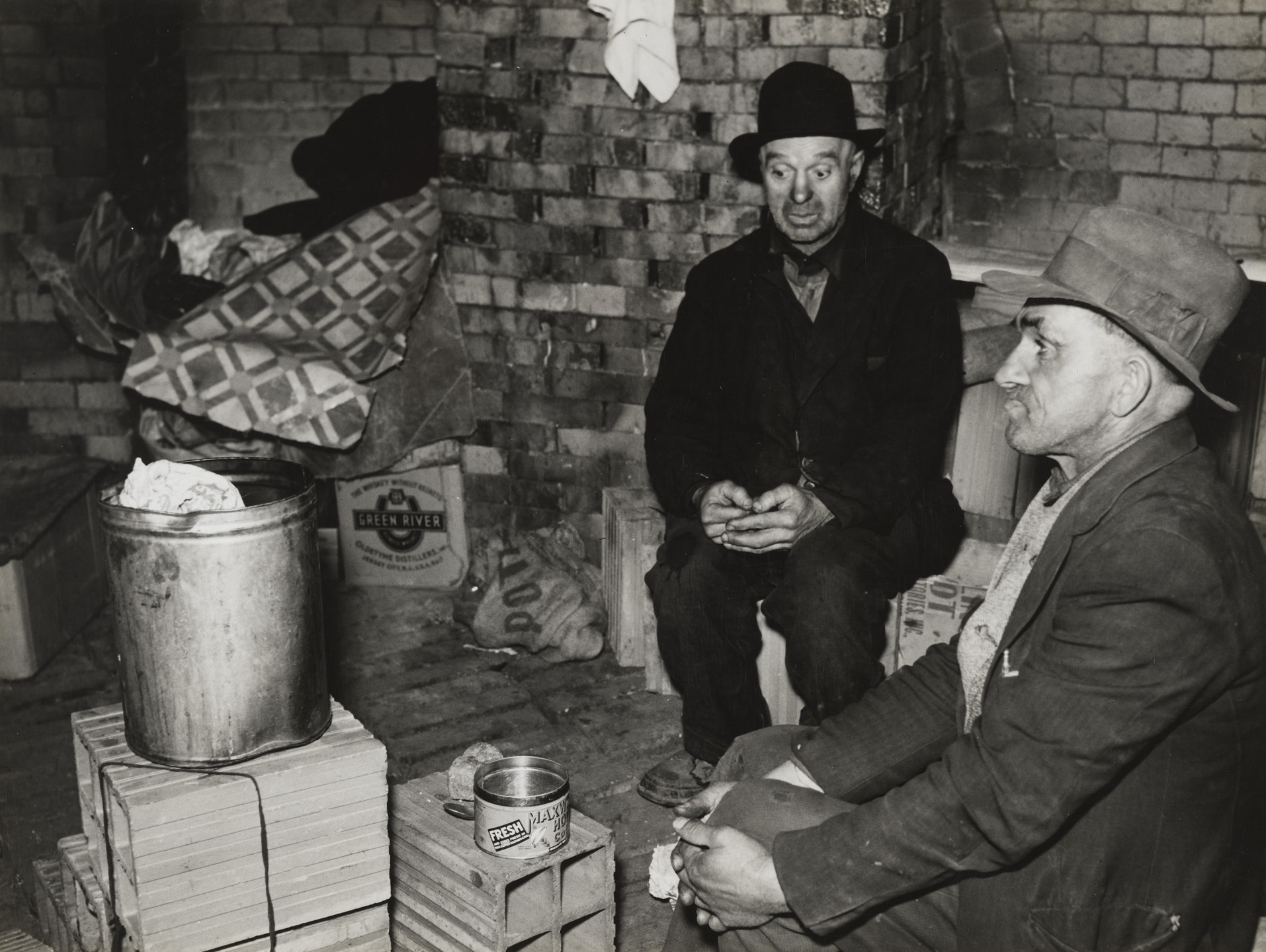 Edwin Locke. Unemployed Men Living in Kiln, Akron, Ohio. c. 1935 | MoMA