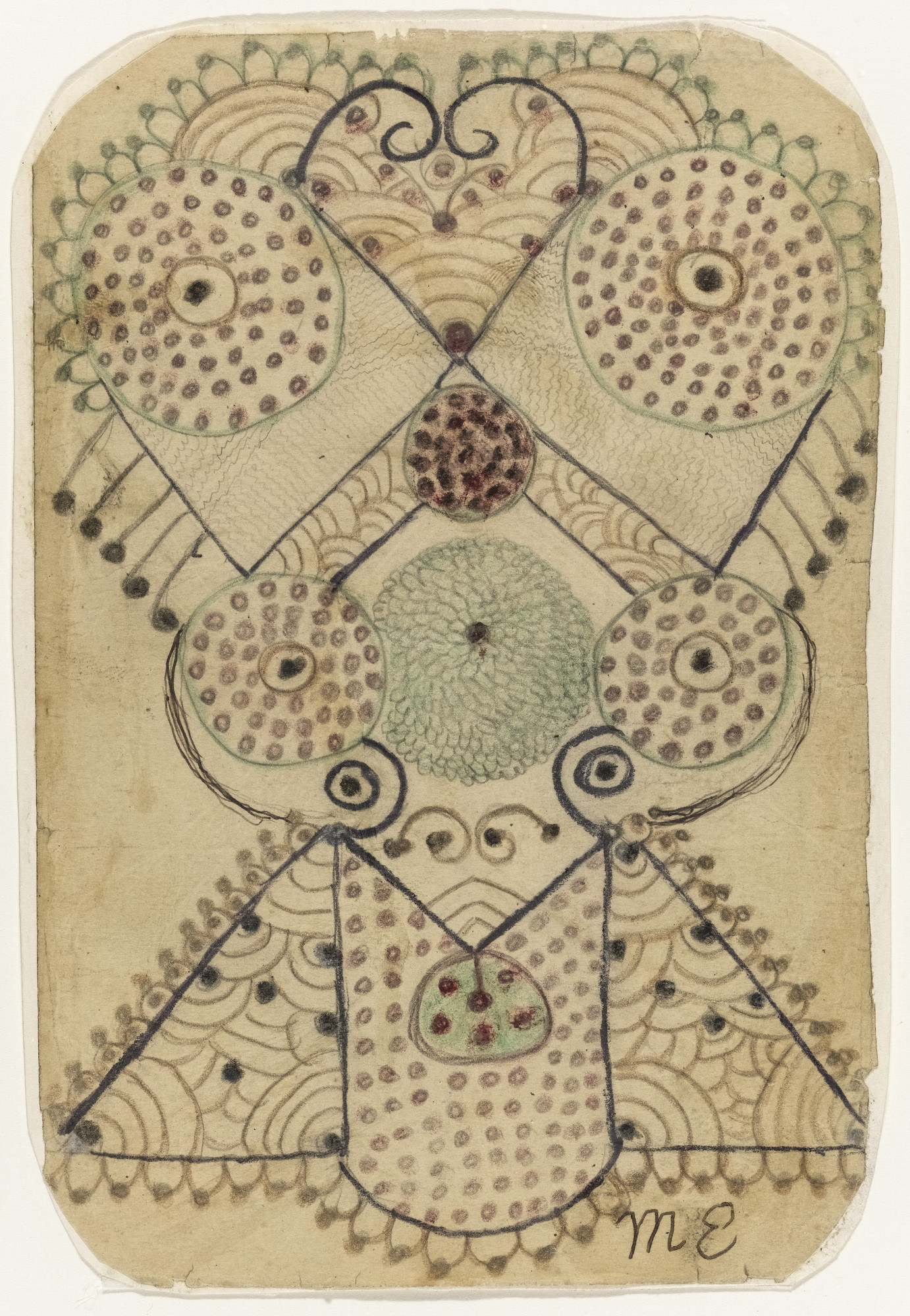 Minnie Evans. Untitled. c. 1940 | MoMA