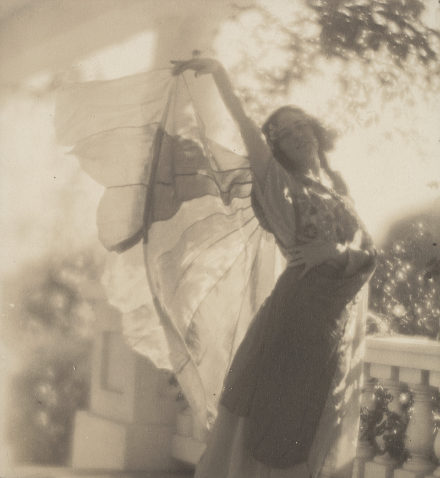 Edward Weston. Violet Romer. (standing on porch, lifting veil). c. 1917 ...