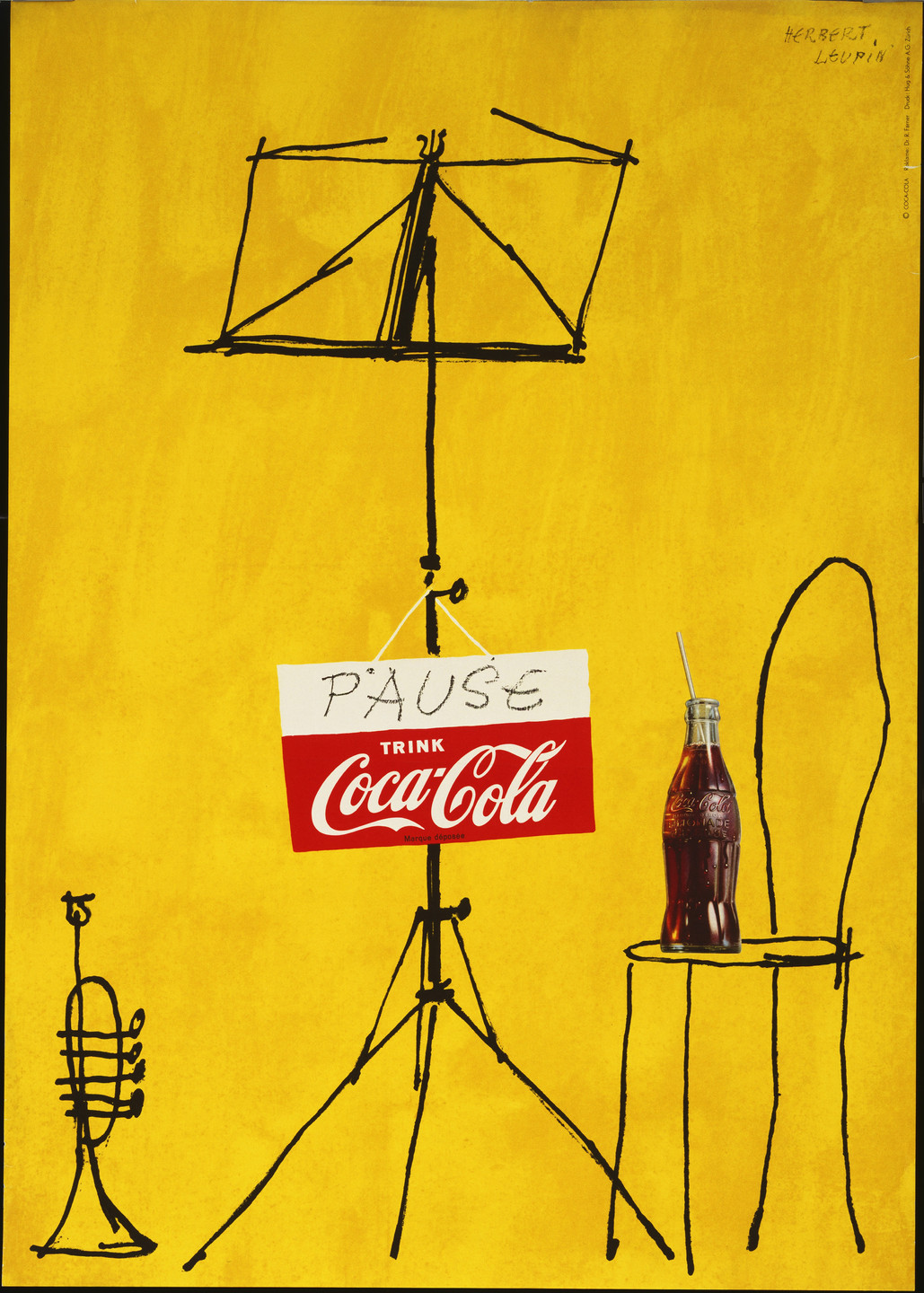Herbert Leupin. Pause - Drink Coca Cola. 1954 | MoMA
