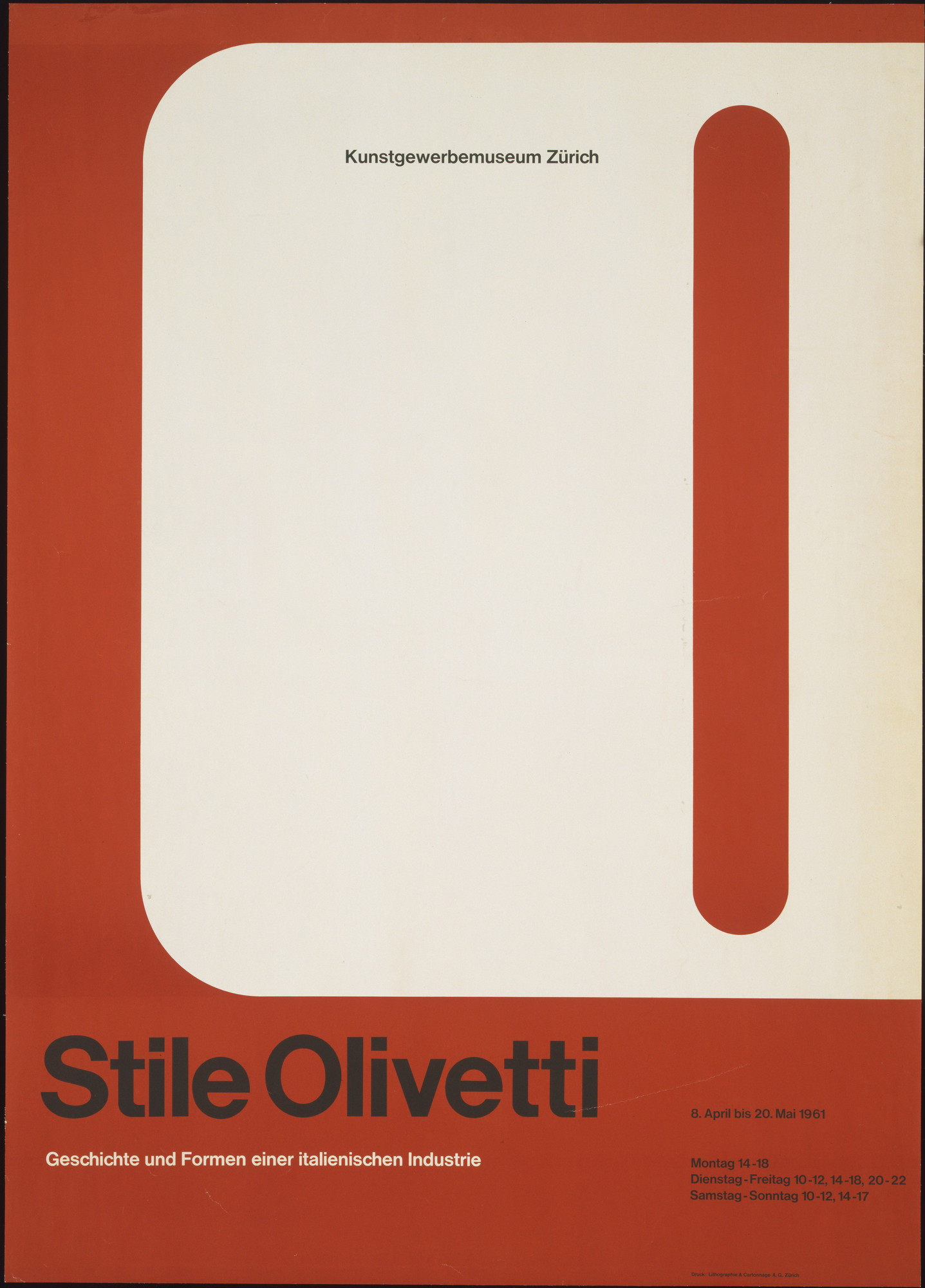 Walter Ballmer. Stile Olivetti, Kunstgewerbemuseum Zürich. 1961 | MoMA