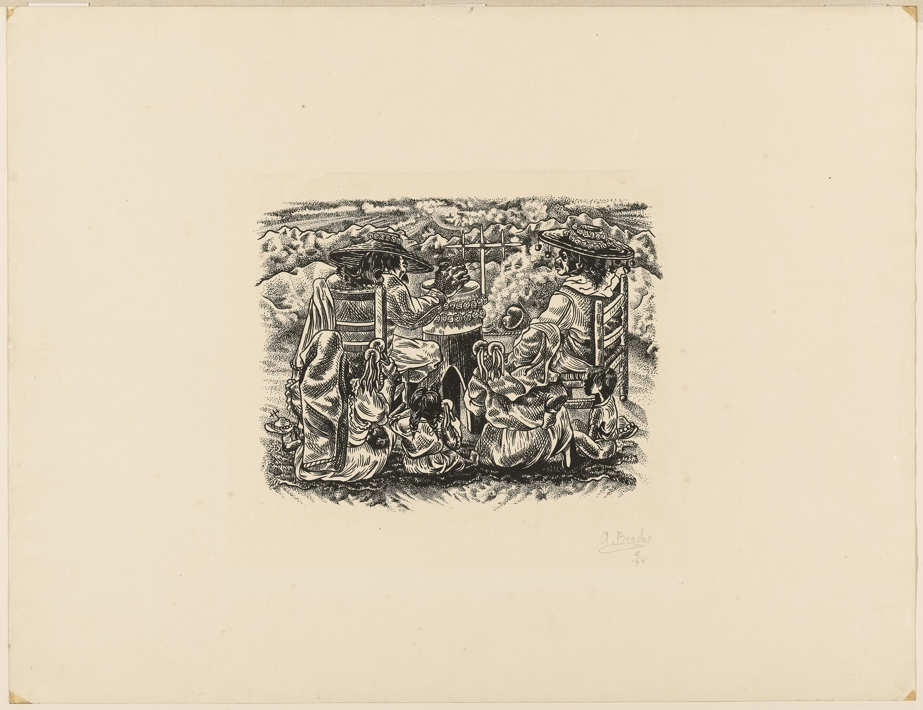 Ángel Bracho. Huichol Fiesta. 1940 | MoMA