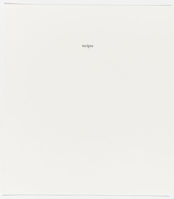 Spirit Cooking | MoMA