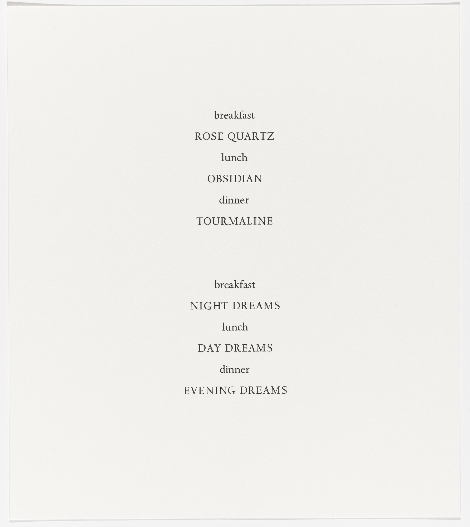 Marina Abramović. Untitled from Spirit Cooking. 1996 | MoMA