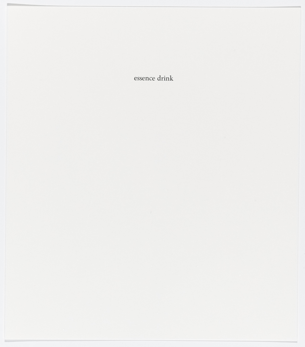 Marina Abramović. Untitled from Spirit Cooking. 1996 | MoMA