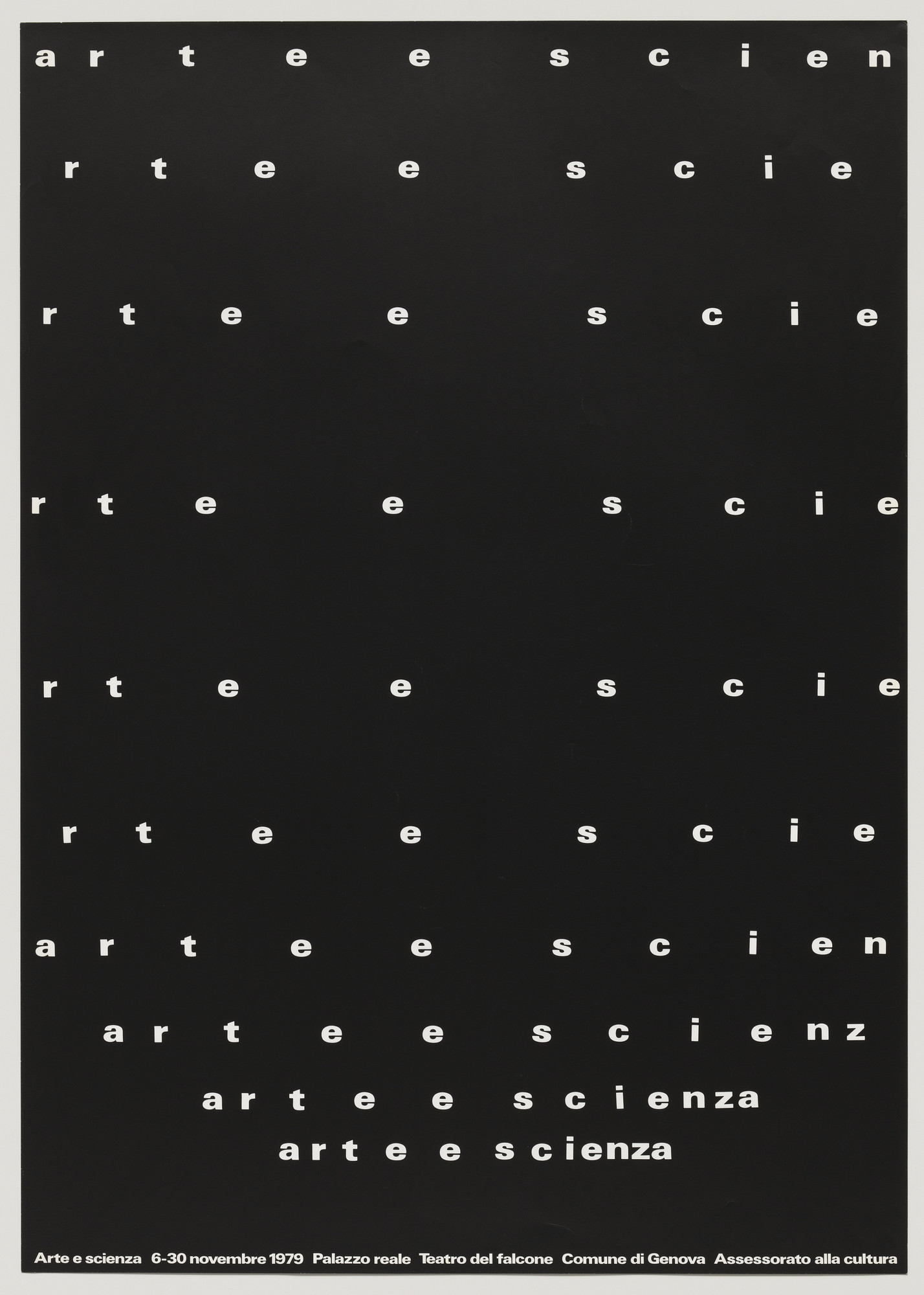 A. G. Fronzoni. Arte e Scienza. 1979 | MoMA