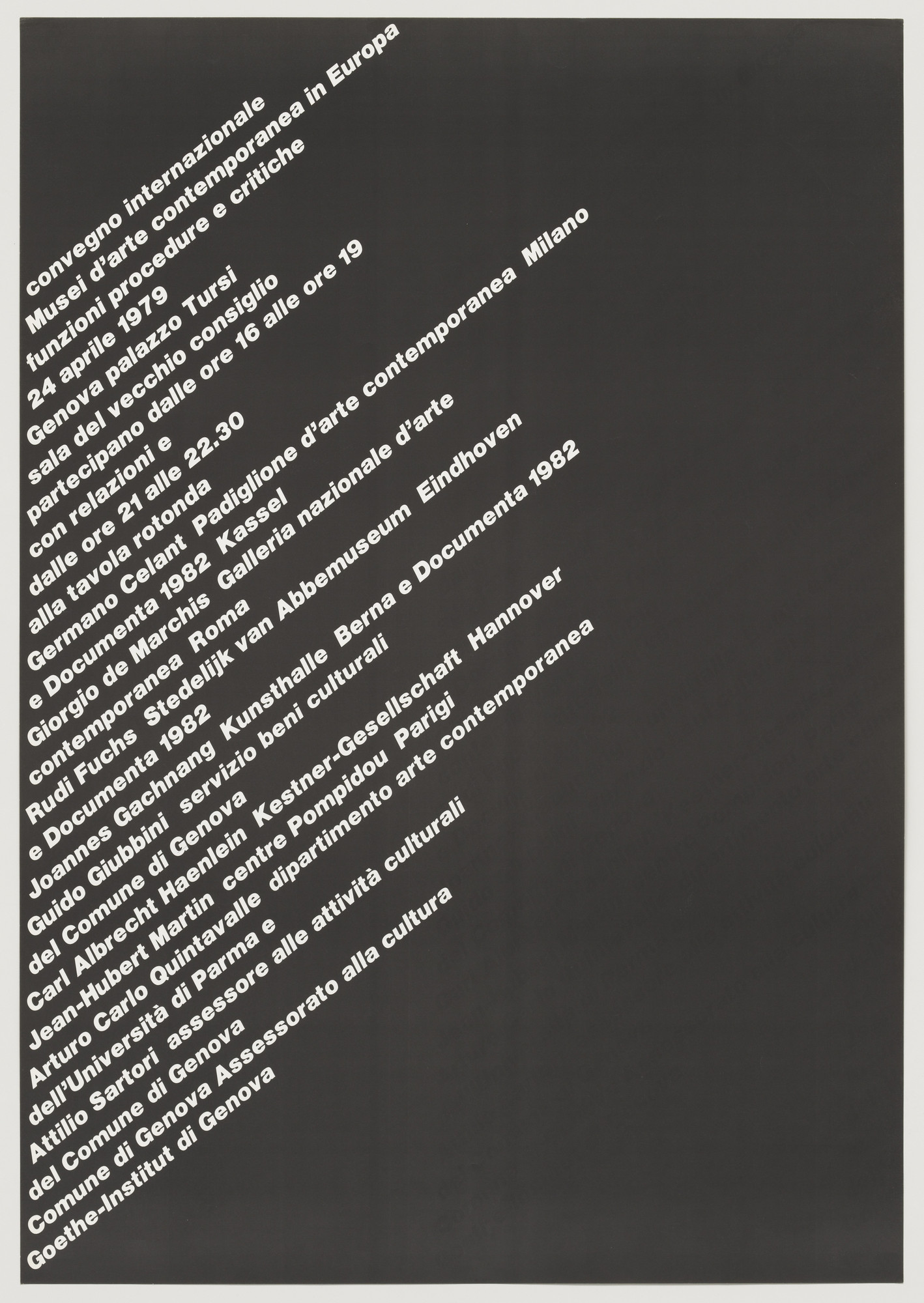 A. G. Fronzoni. Convegno Internazionale Musei d'Arte Contemporanea in ...