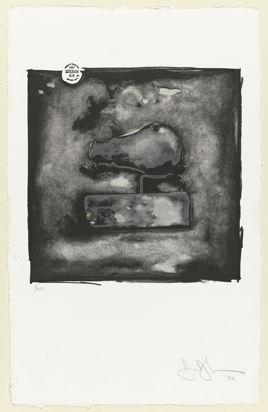 Jasper Johns. Light Bulb. 1970 | MoMA
