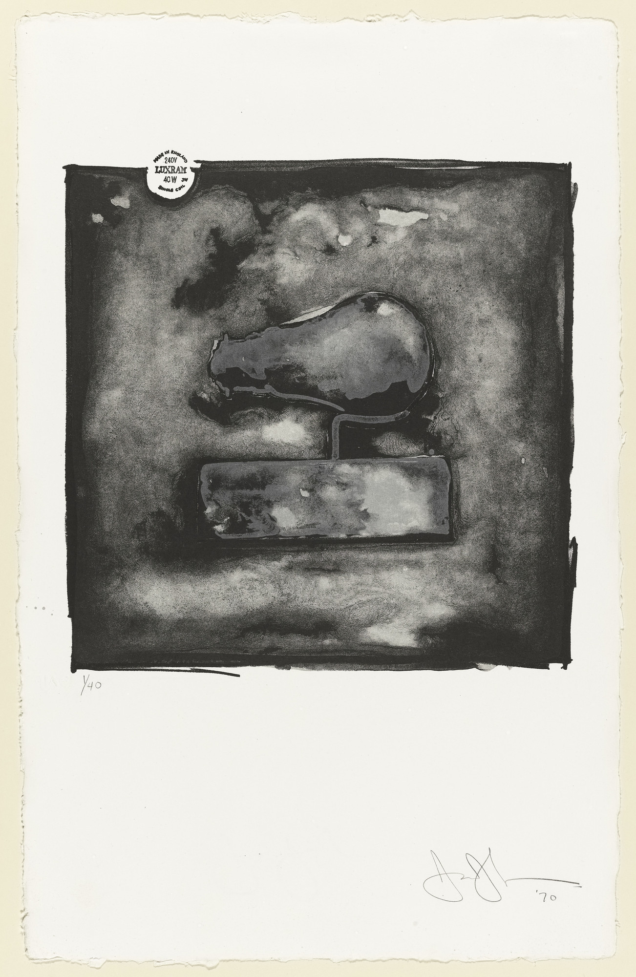 Jasper Johns. Light Bulb. 1970 | MoMA