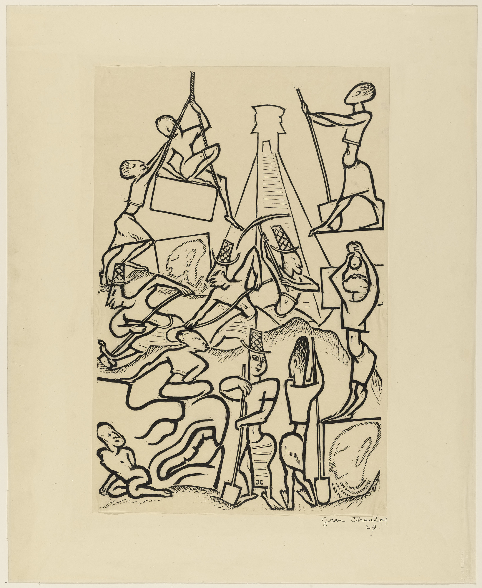 Jean Charlot. Great Builders II. 1927 | MoMA