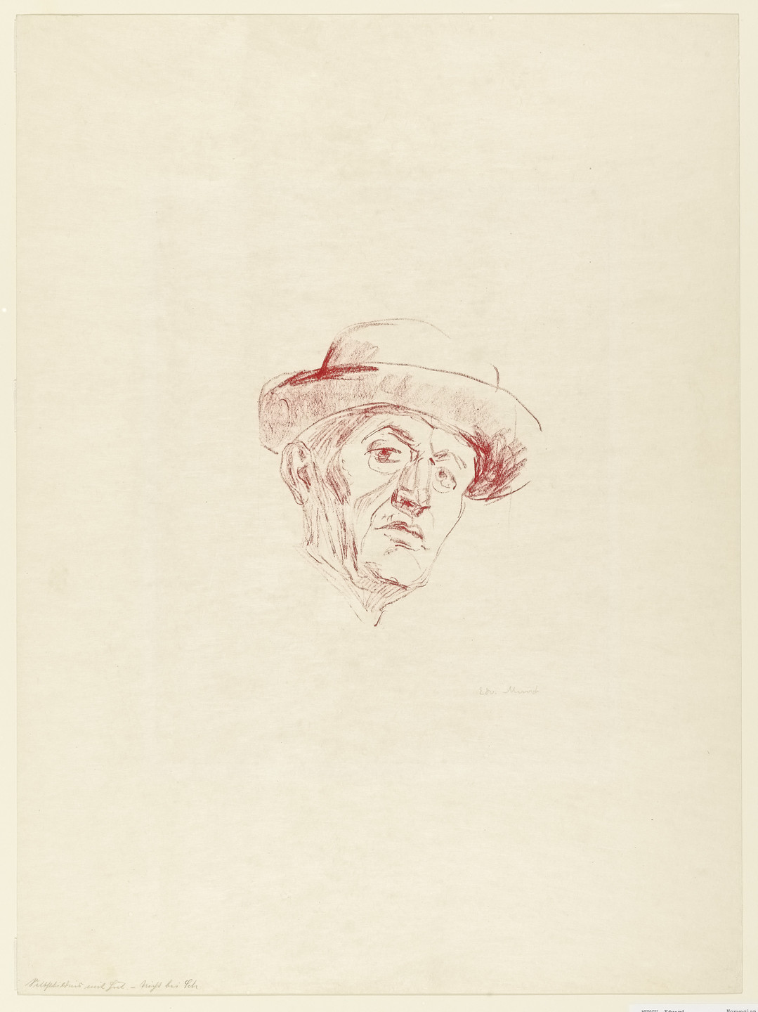 Edvard Munch. Self Portrait with Hat I. 1927 | MoMA