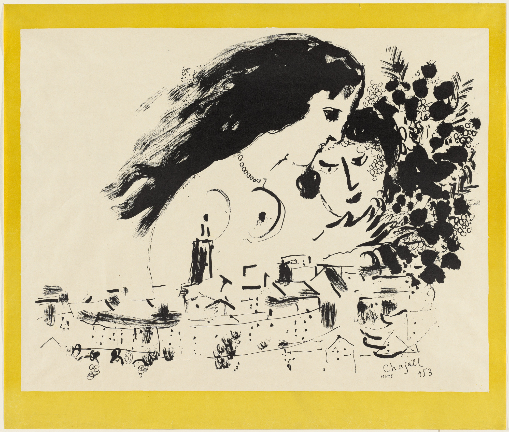 Marc Chagall. Figures and Flowers. 1953 | MoMA