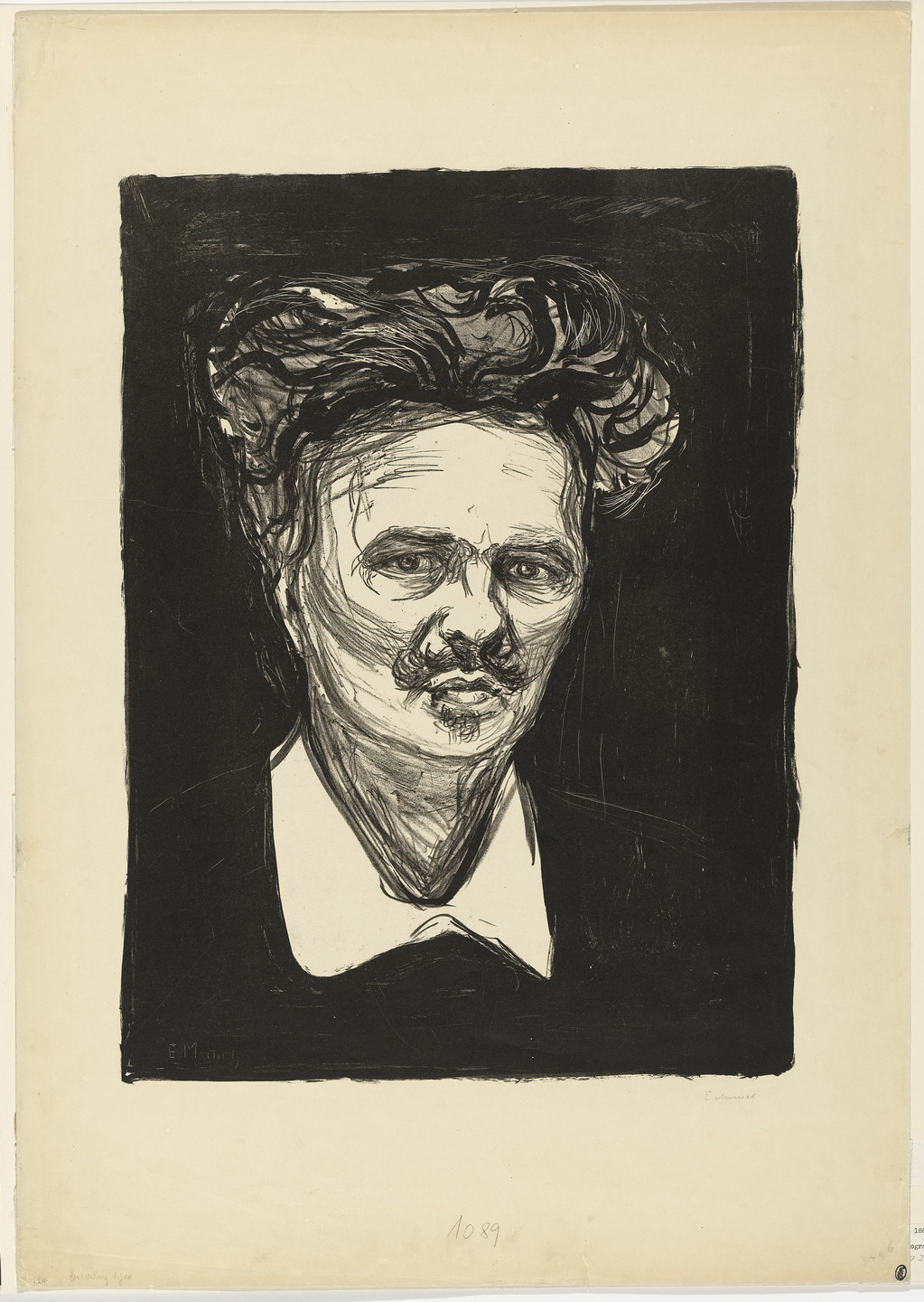 Edvard Munch. Portrait of August Strindberg. 1896 | MoMA