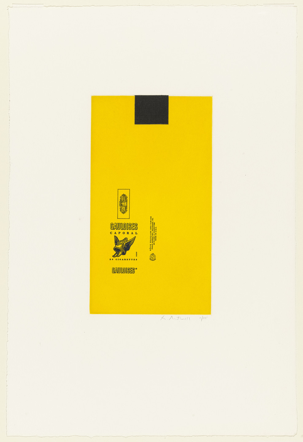 Robert Motherwell. Gauloises Bleues (Yellow with Black Square). 1971 | MoMA