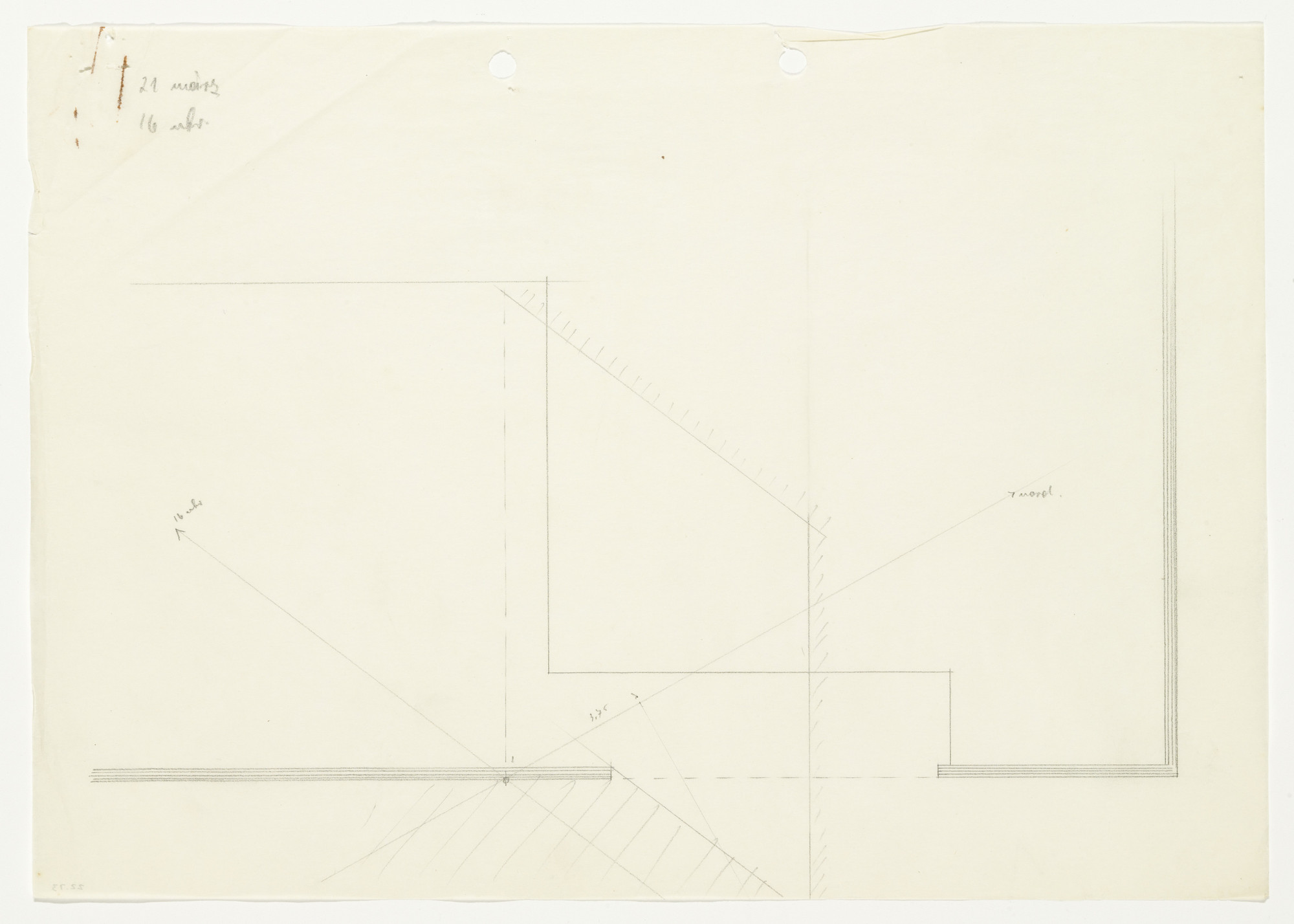 Ludwig Mies van der Rohe. Hubbe House Project, Magdeburg, Germany (Plan ...