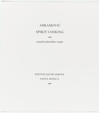Spirit Cooking | MoMA