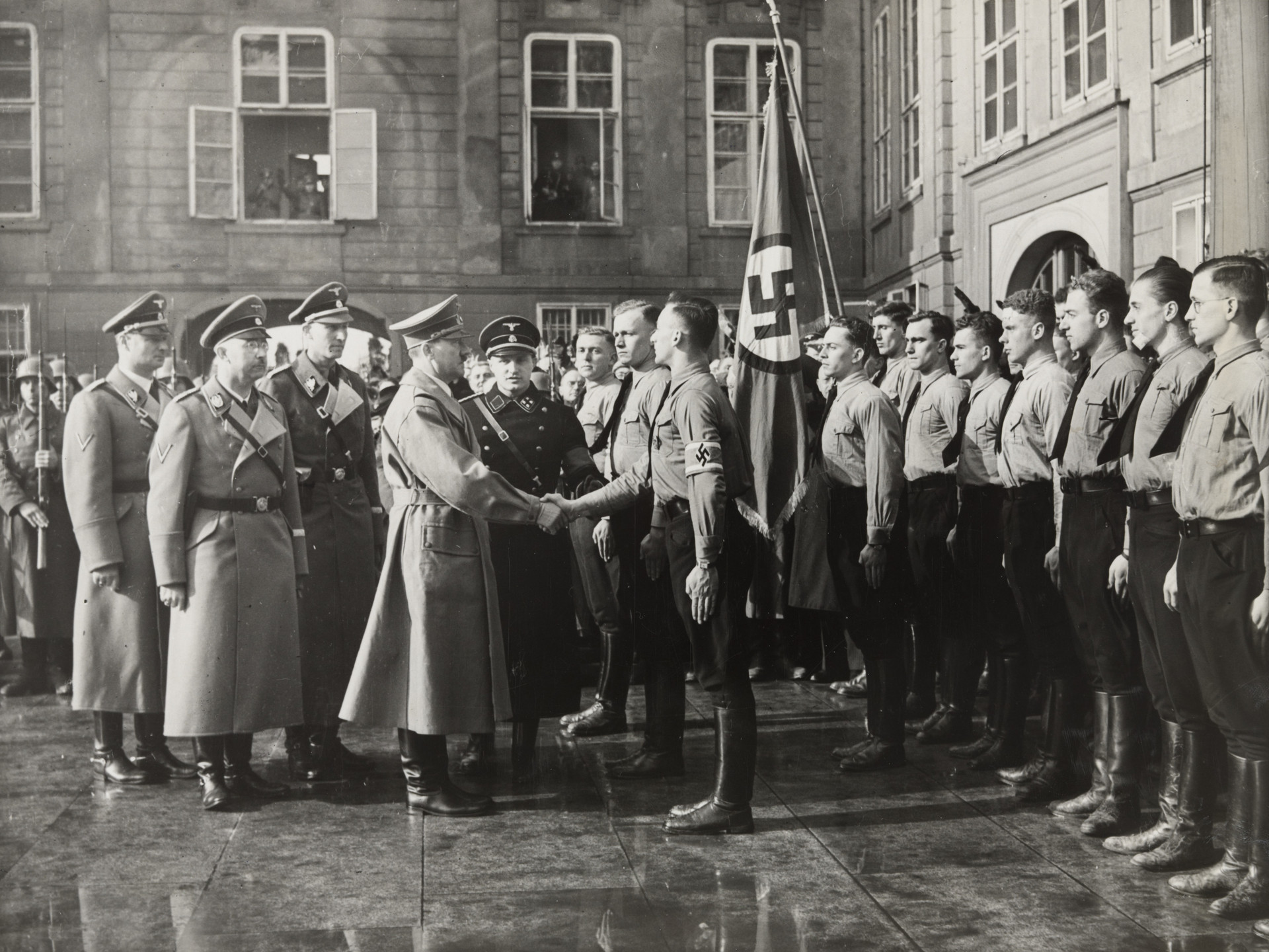 Keystone View Company. Adolf Hitler Greets German Student Group in ...