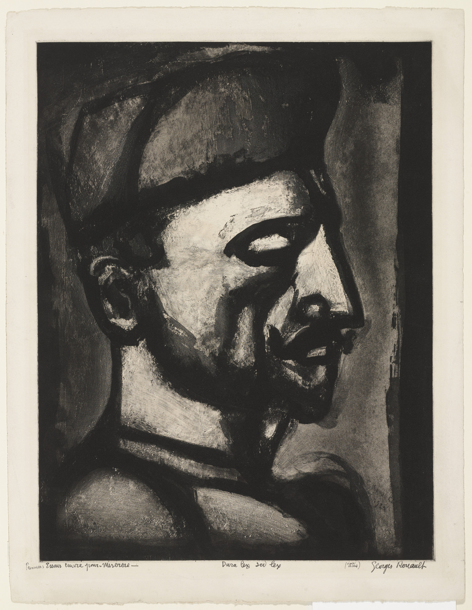 Georges Rouault. Trial proof for The Law Is Hard, But It Is The Law ...
