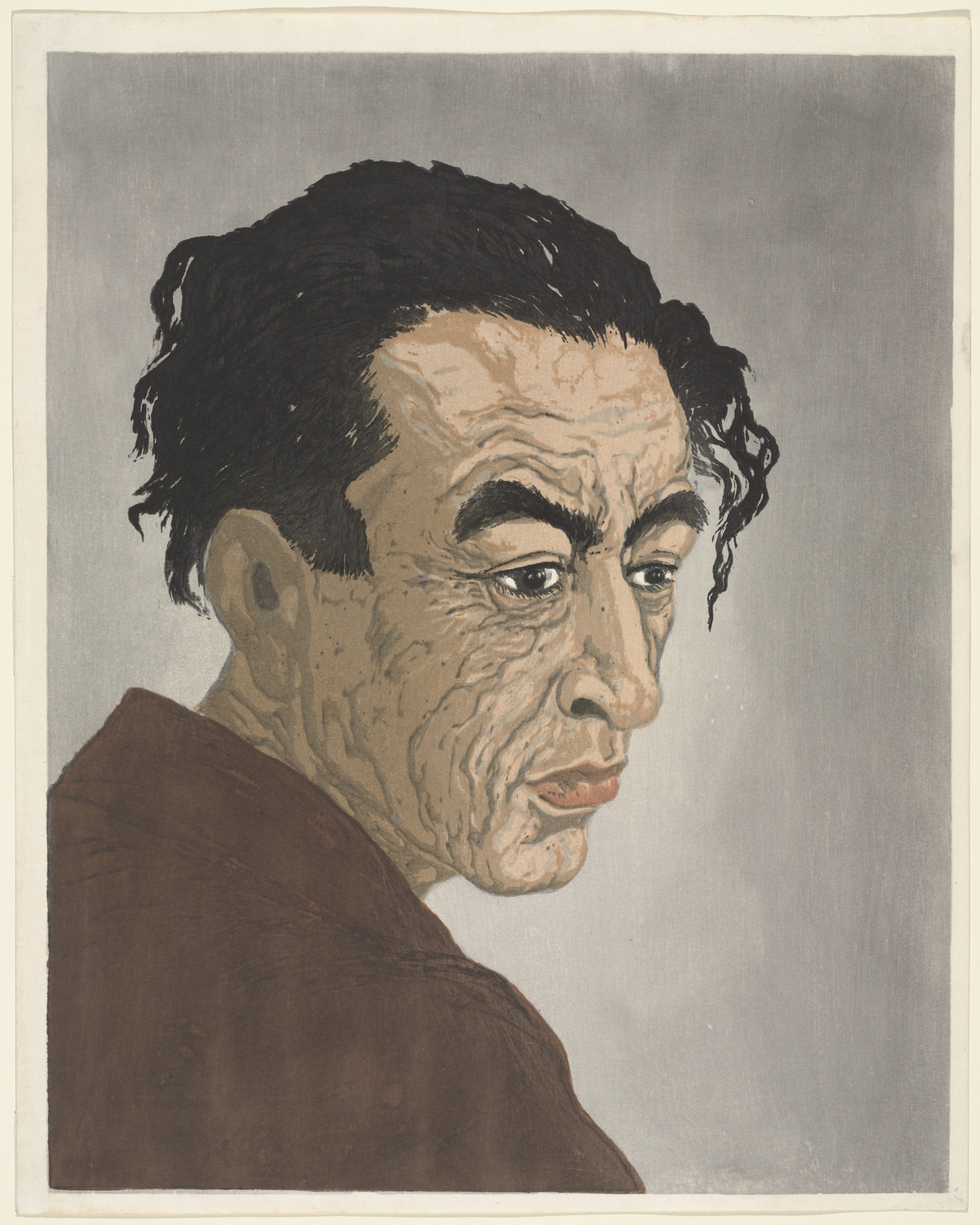 Koshiro Onchi. Portrait of the Poet Sakutaro Hajiwara. c. 1943 | MoMA