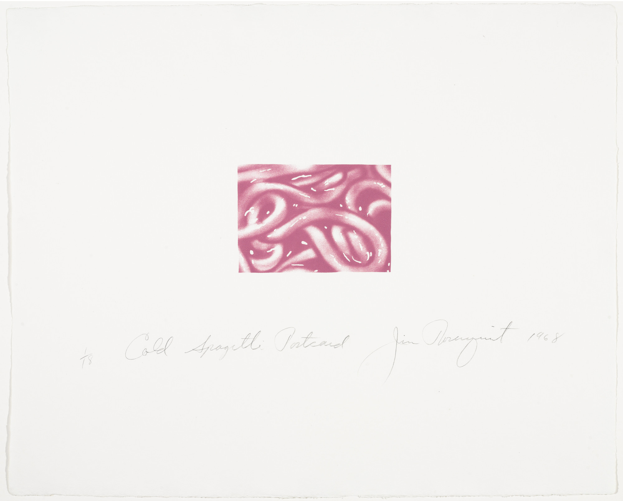 James Rosenquist. Cold Spaghetti Postcard. 1968 | MoMA