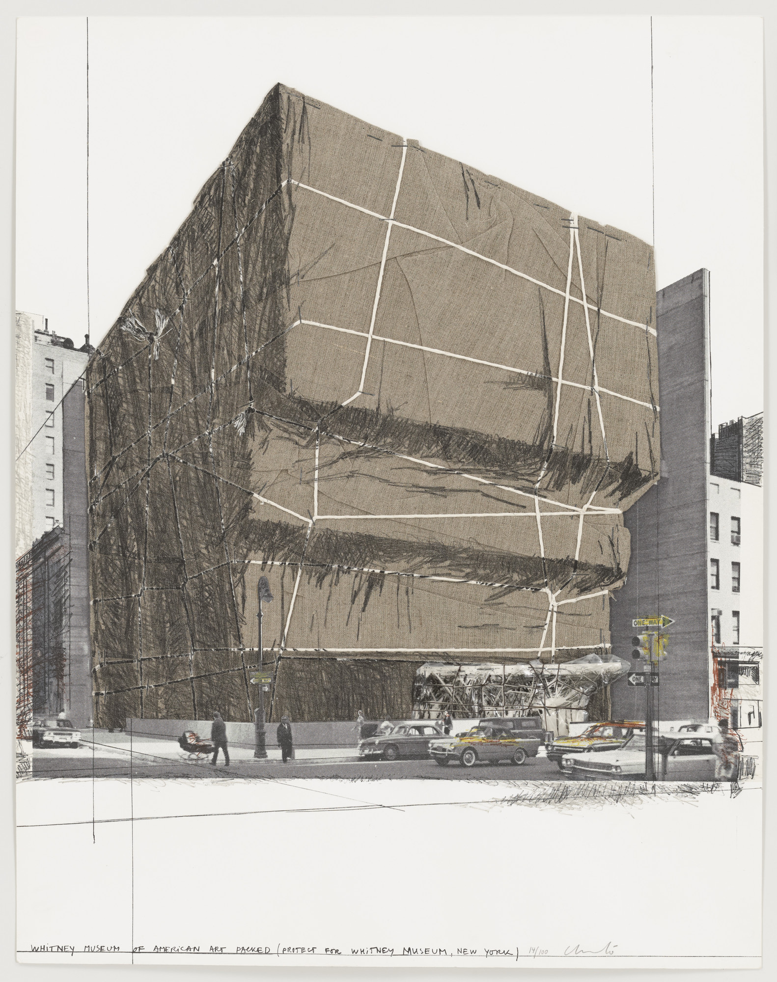 Christo. The Whitney Museum, New York, Packed from the portfolio (Some ...