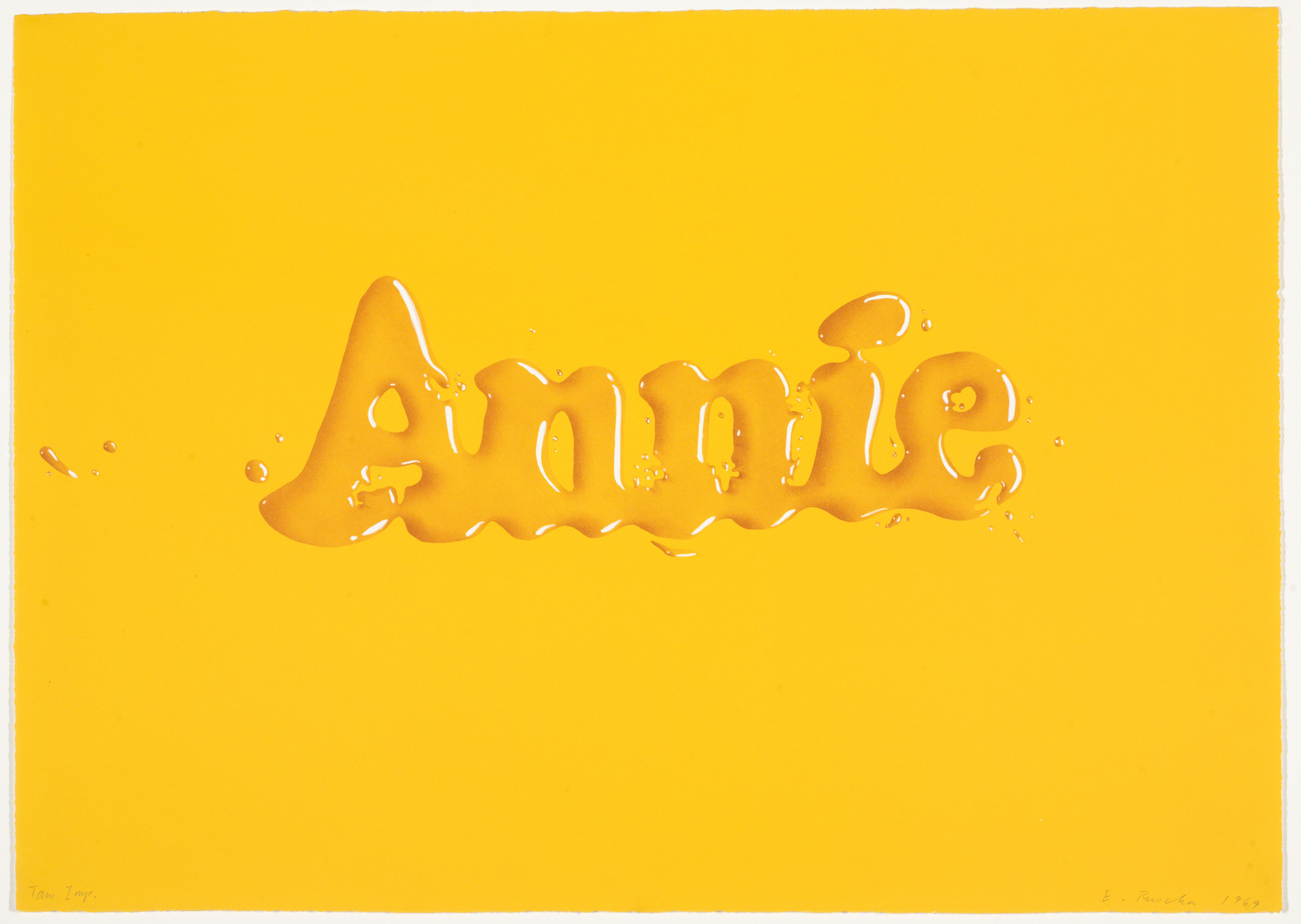 Edward Ruscha. Annie. 1969 | MoMA