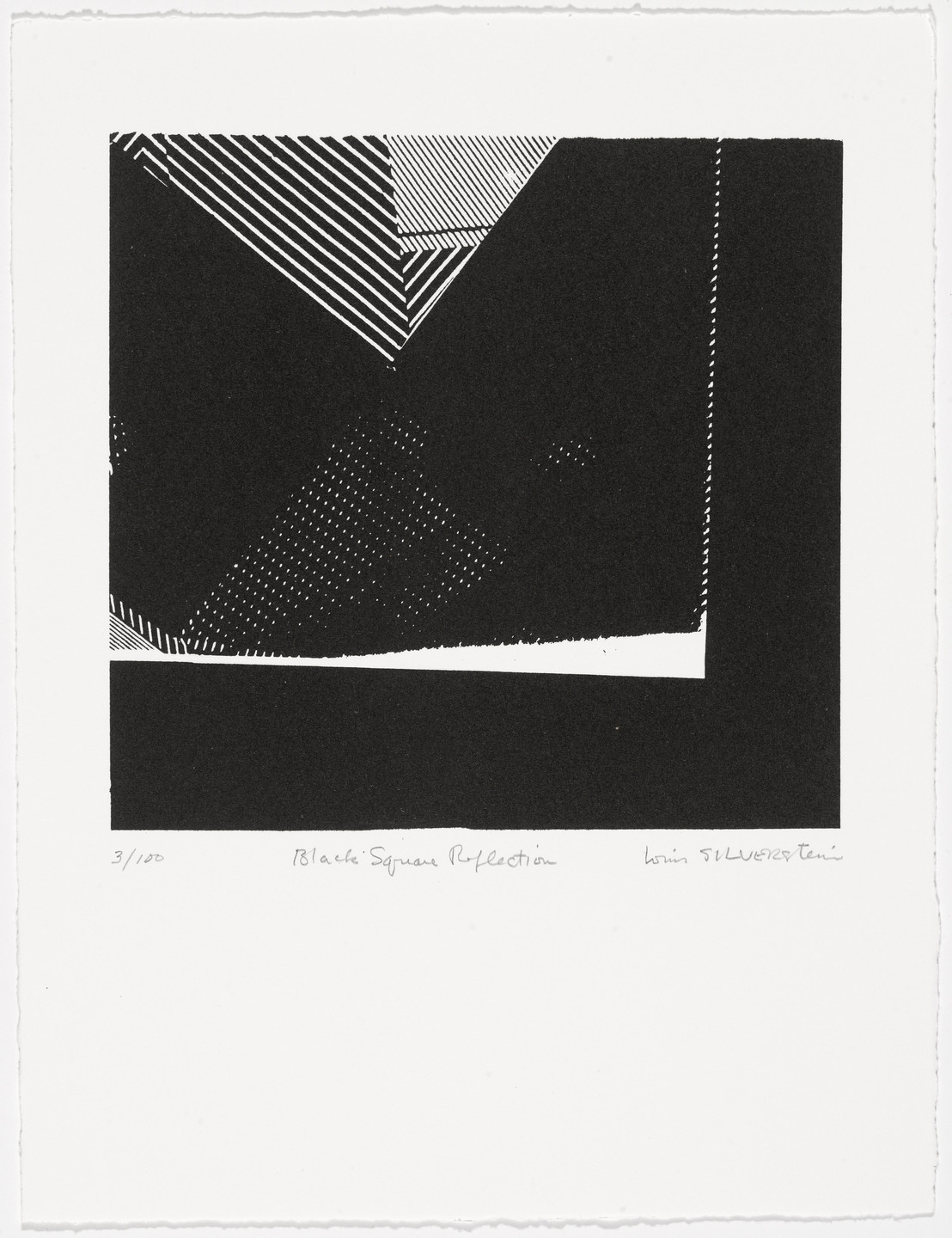 Louis Silverstein. Black Square Reflection from American Abstract ...