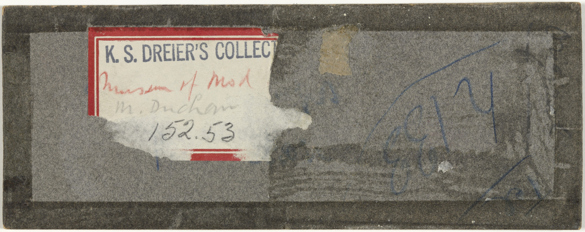 Marcel Duchamp. Handmade Stereopticon Slide. c. 1918-19 | MoMA