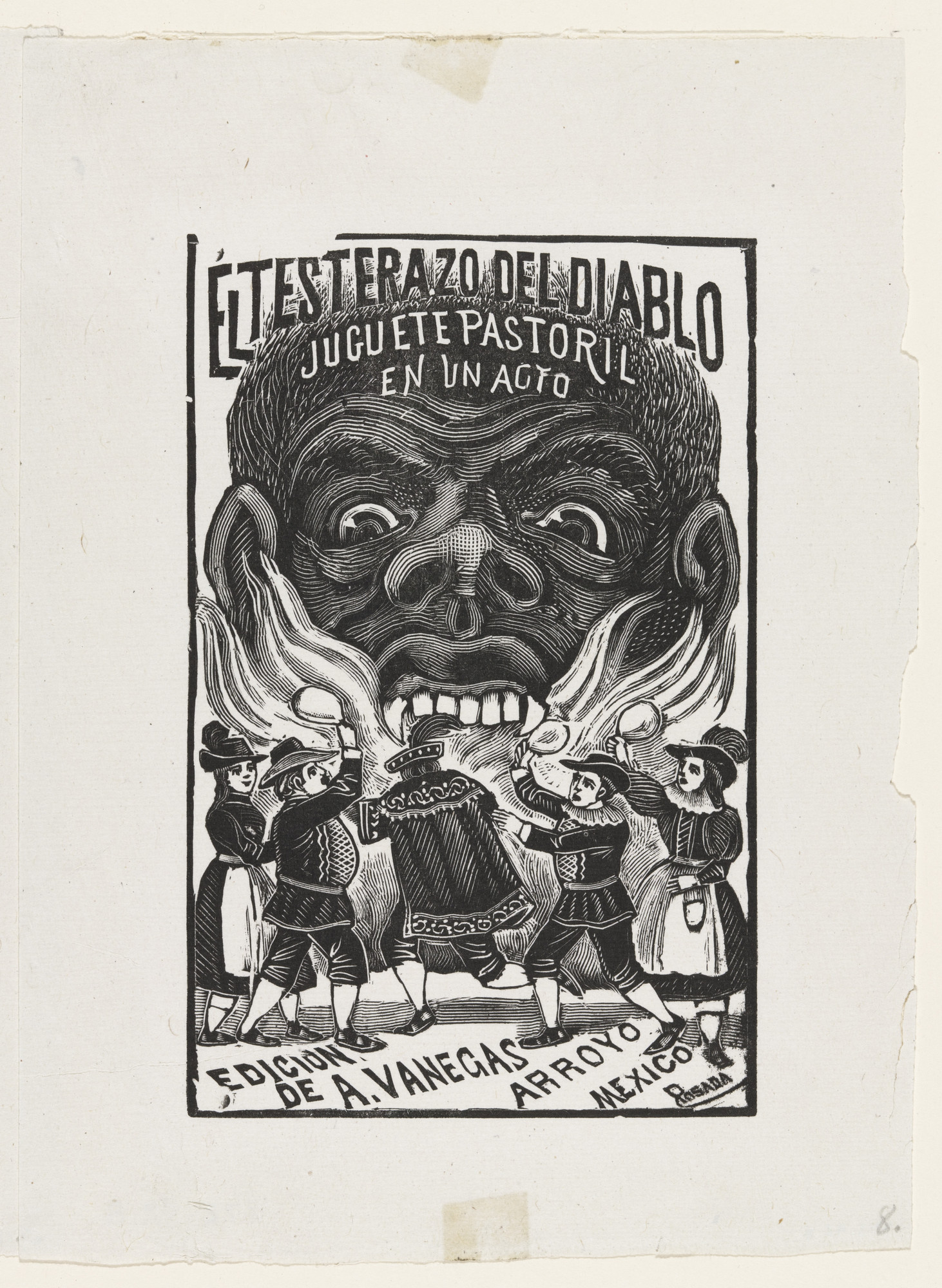 José Guadalupe Posada. Testing the Devil (El Testerazo del Devil) from ...