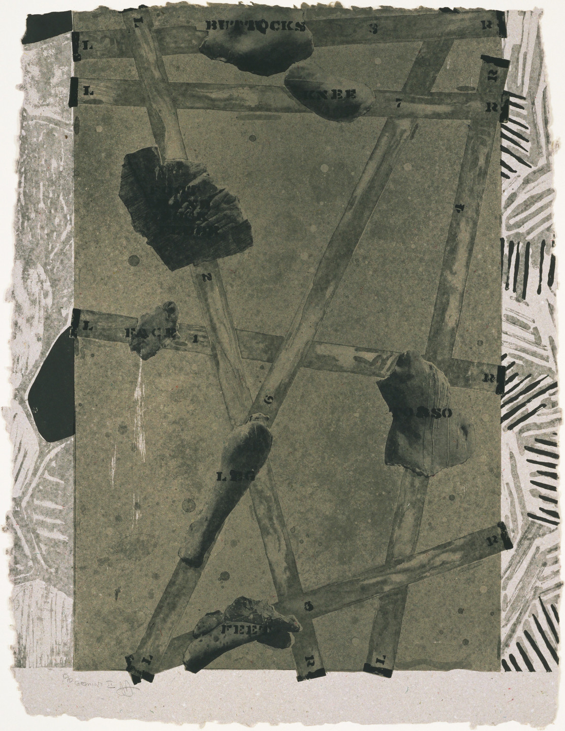 Jasper Johns. Four Panels from Untitled 1972 (Grays and Black). 1973–75 ...