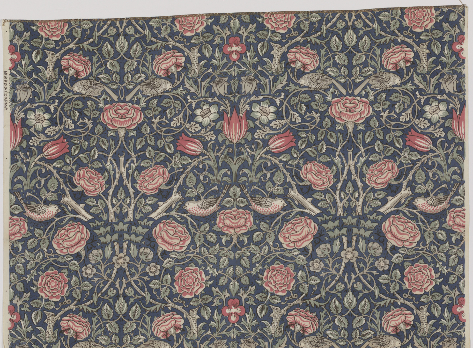 William Morris. Tudor Rose Pattern Printed Fabric (no. 23591). c.1883 ...