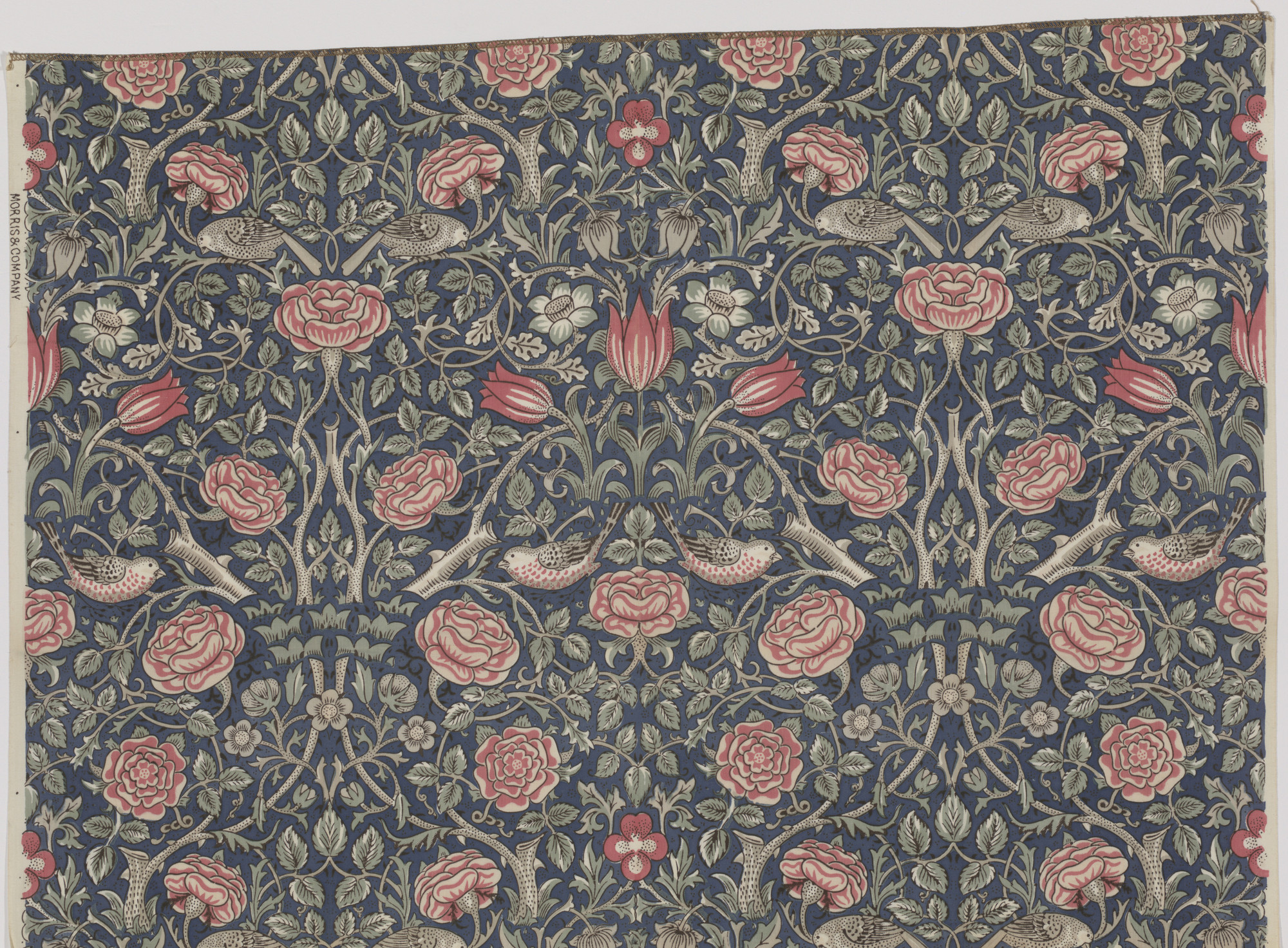 William Morris. Tudor Rose Pattern Printed Fabric (no. 23591). c.1883 ...