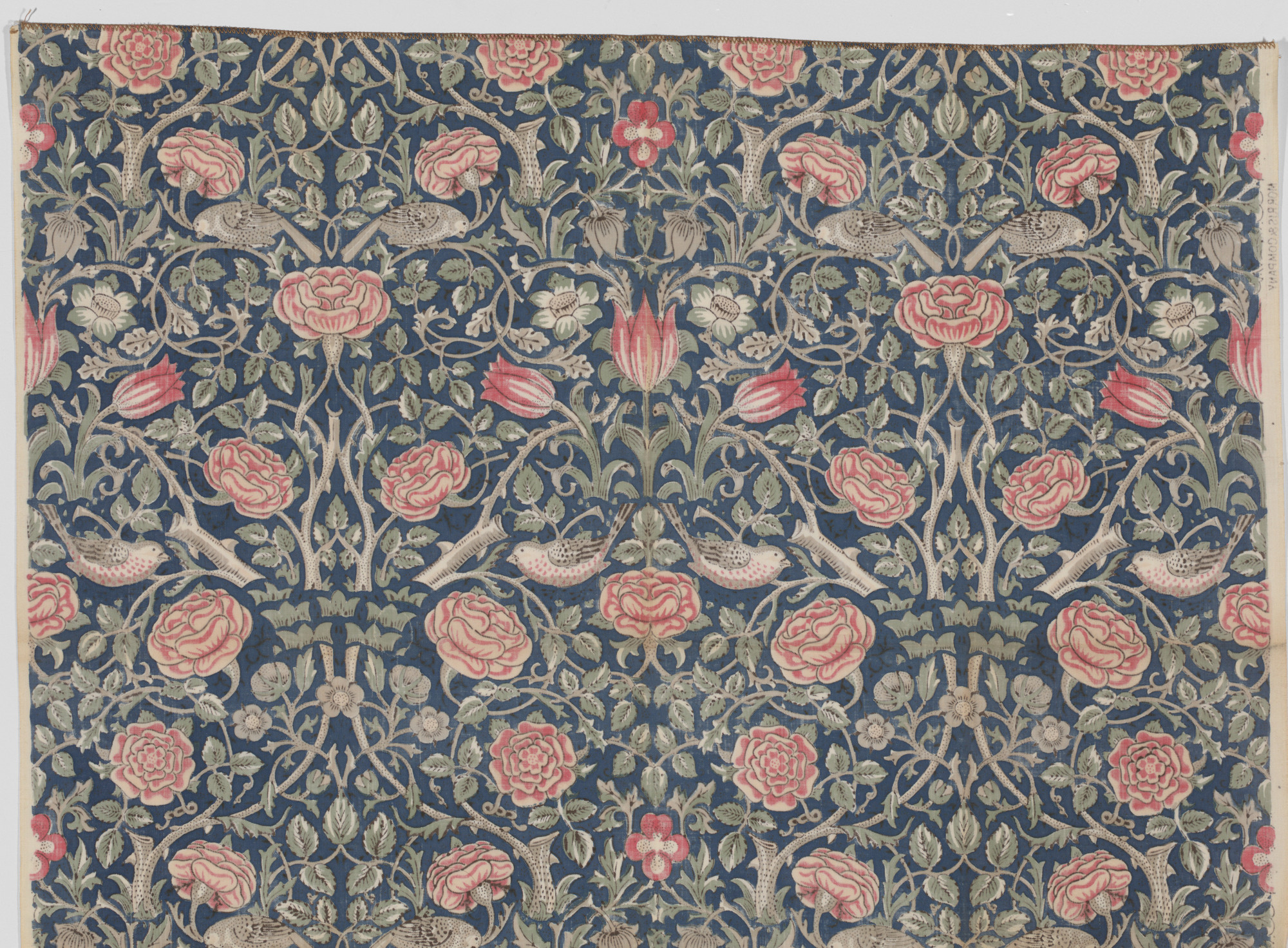 William Morris. Tudor Rose Pattern Printed Fabric (no. 23591). c.1883 ...