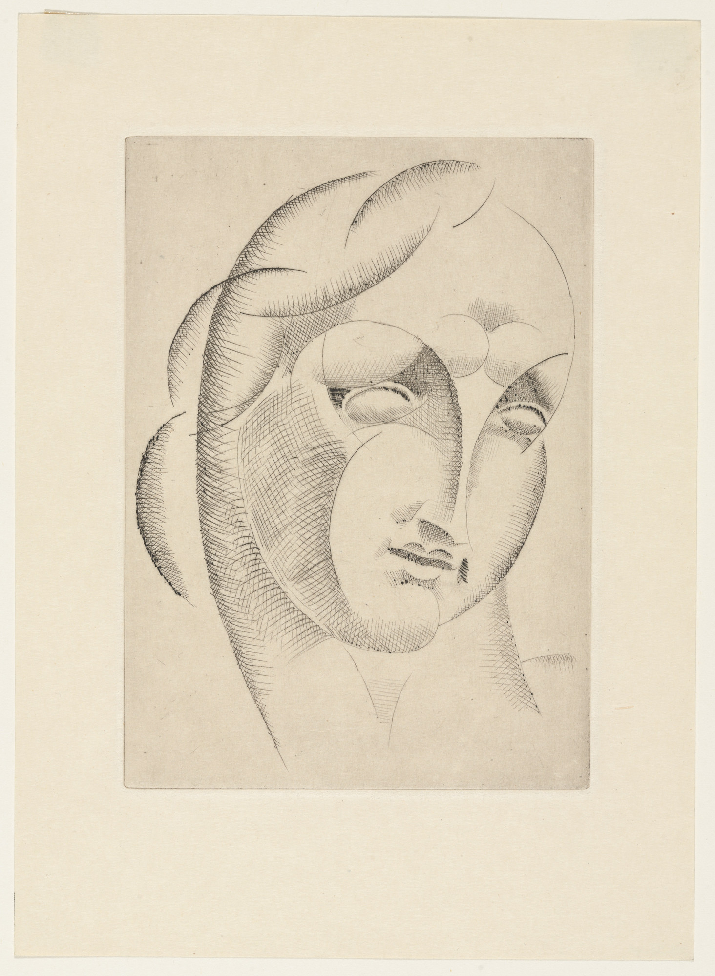 Elie Nadelman. Female Head from The Drypoints of Elie Nadelman. 1951 ...