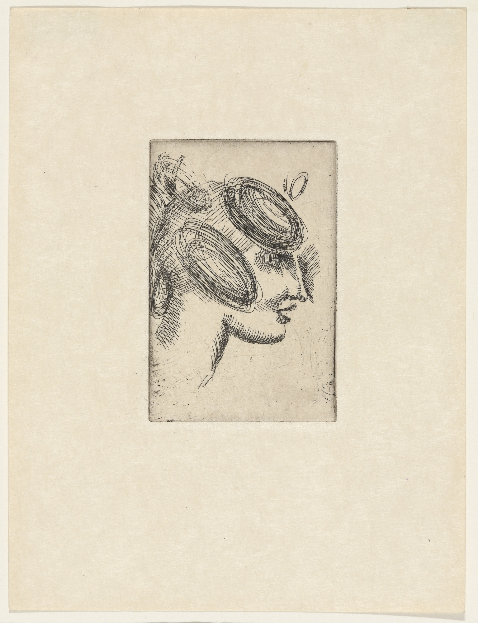 Elie Nadelman. Female Head from The Drypoints of Elie Nadelman. 1951 ...