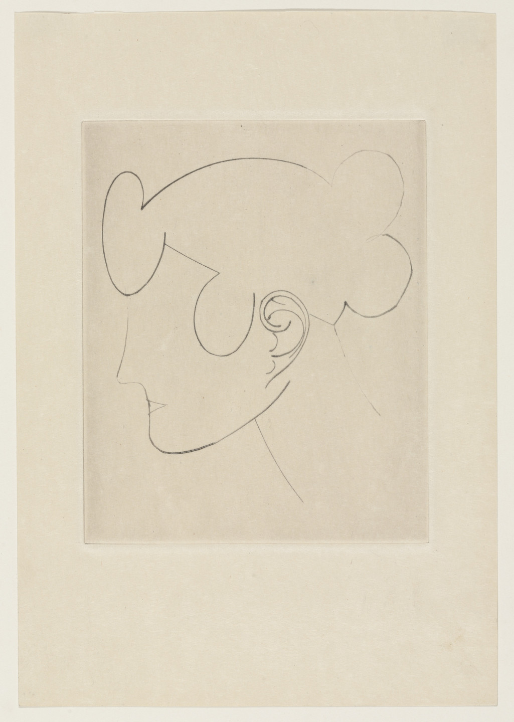 Elie Nadelman. Female Head from The Drypoints of Elie Nadelman. 1951 ...