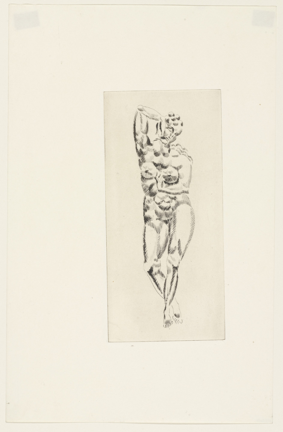 Elie Nadelman Female Nude Standing From The Drypoints Of Elie