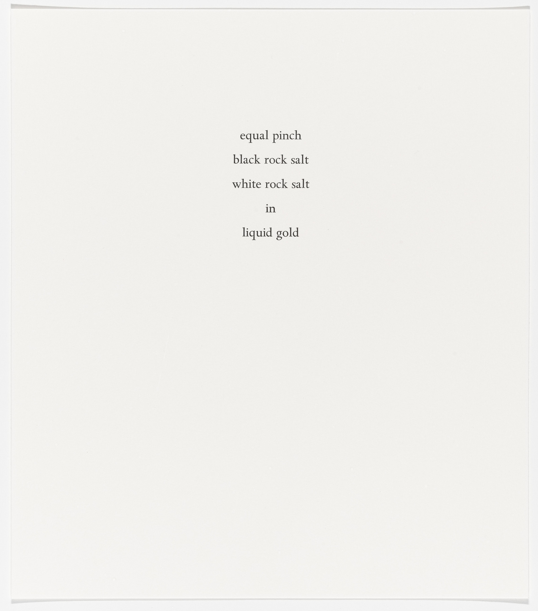 Marina Abramović. Untitled from Spirit Cooking. 1996 | MoMA