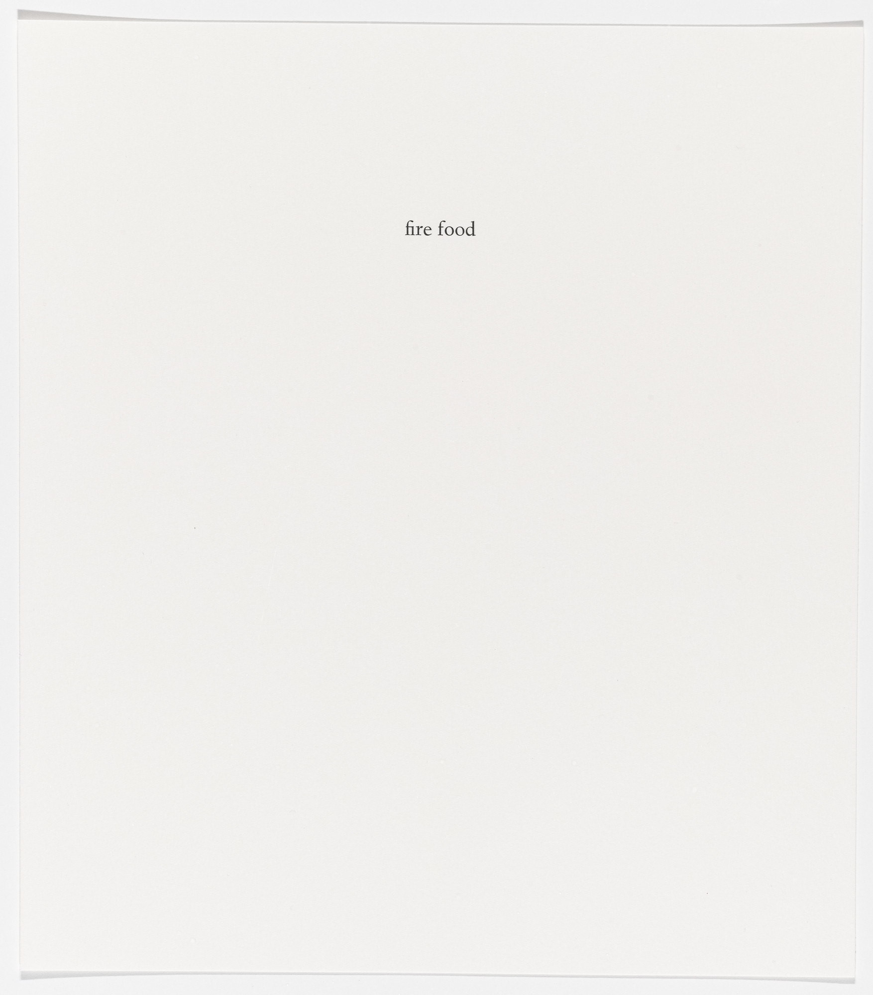 Marina Abramović. Untitled from Spirit Cooking. 1996 | MoMA
