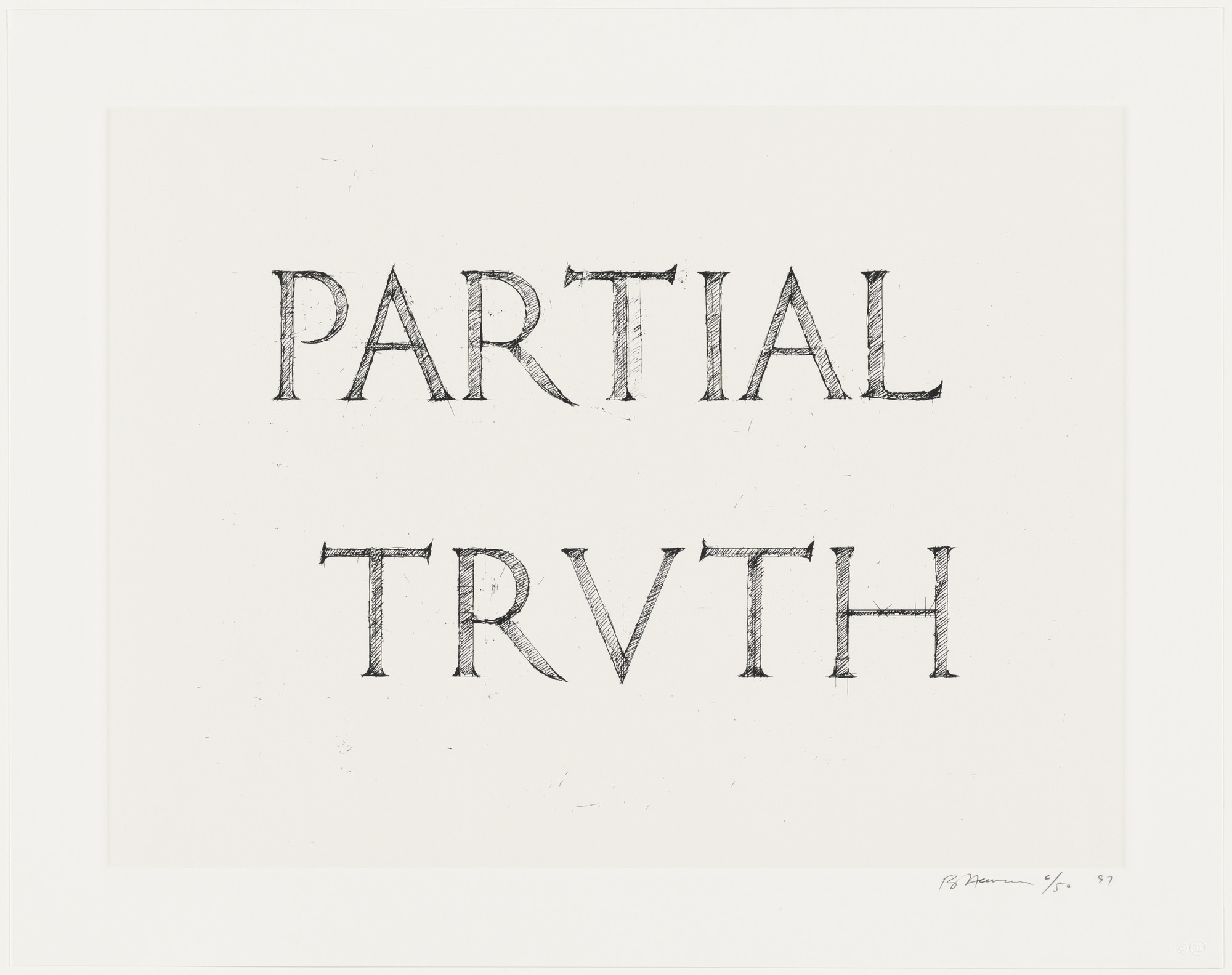 Bruce Nauman. Partial Truth. 1997 | MoMA