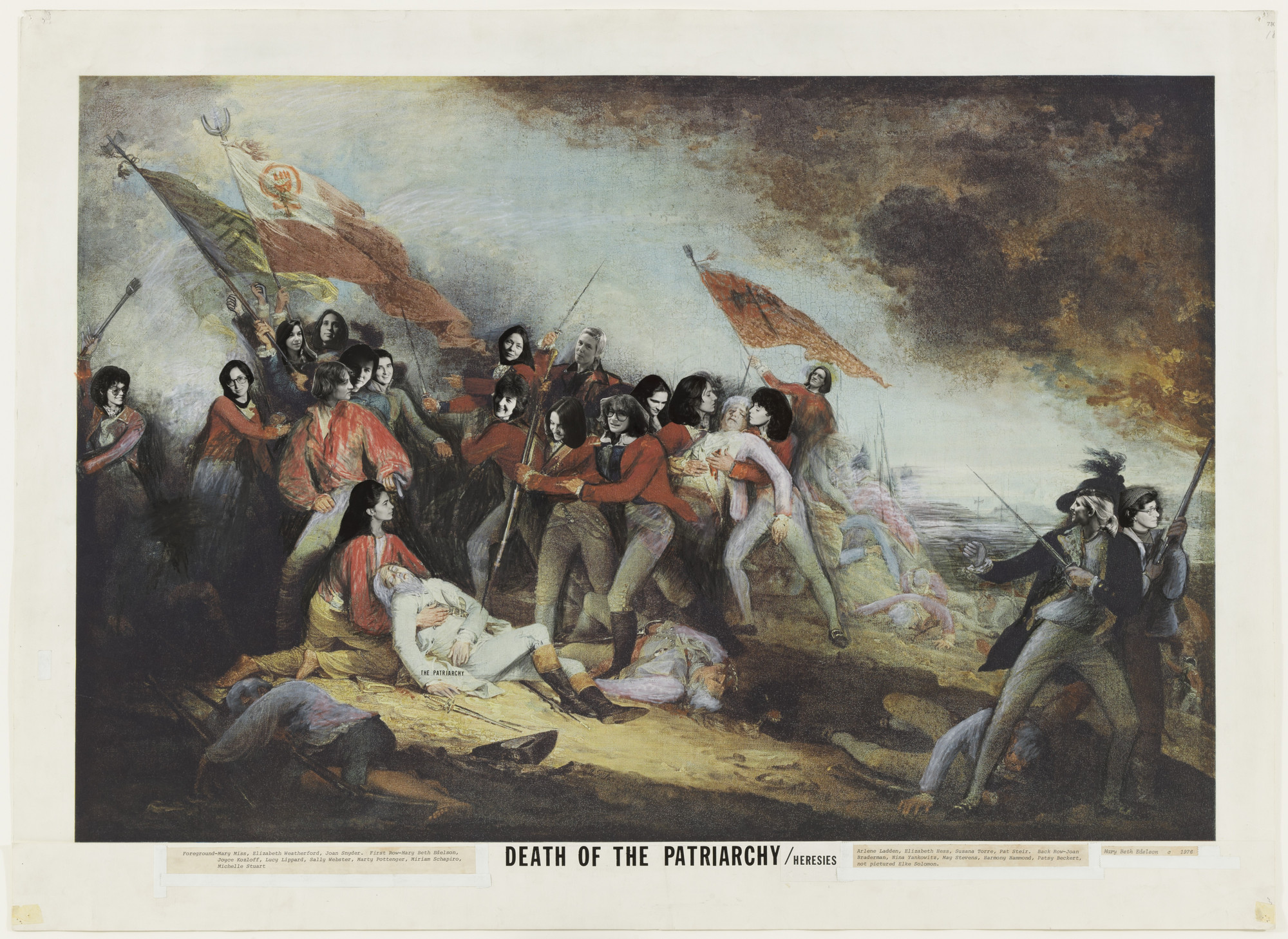 Mary Beth Edelson. Death of Patriarchy / Heresies. 1976 | MoMA