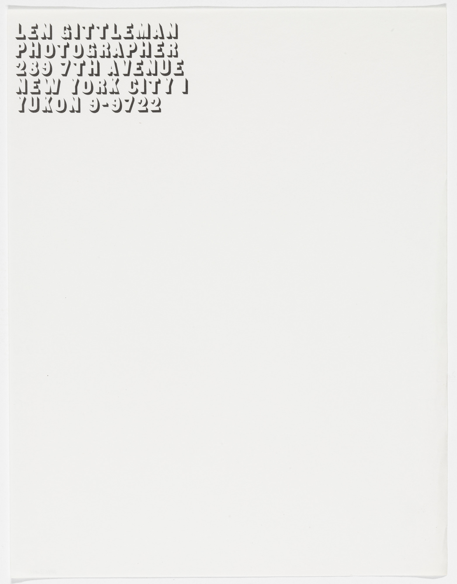 Robert Brownjohn. Len Gittelman. 1950s | MoMA