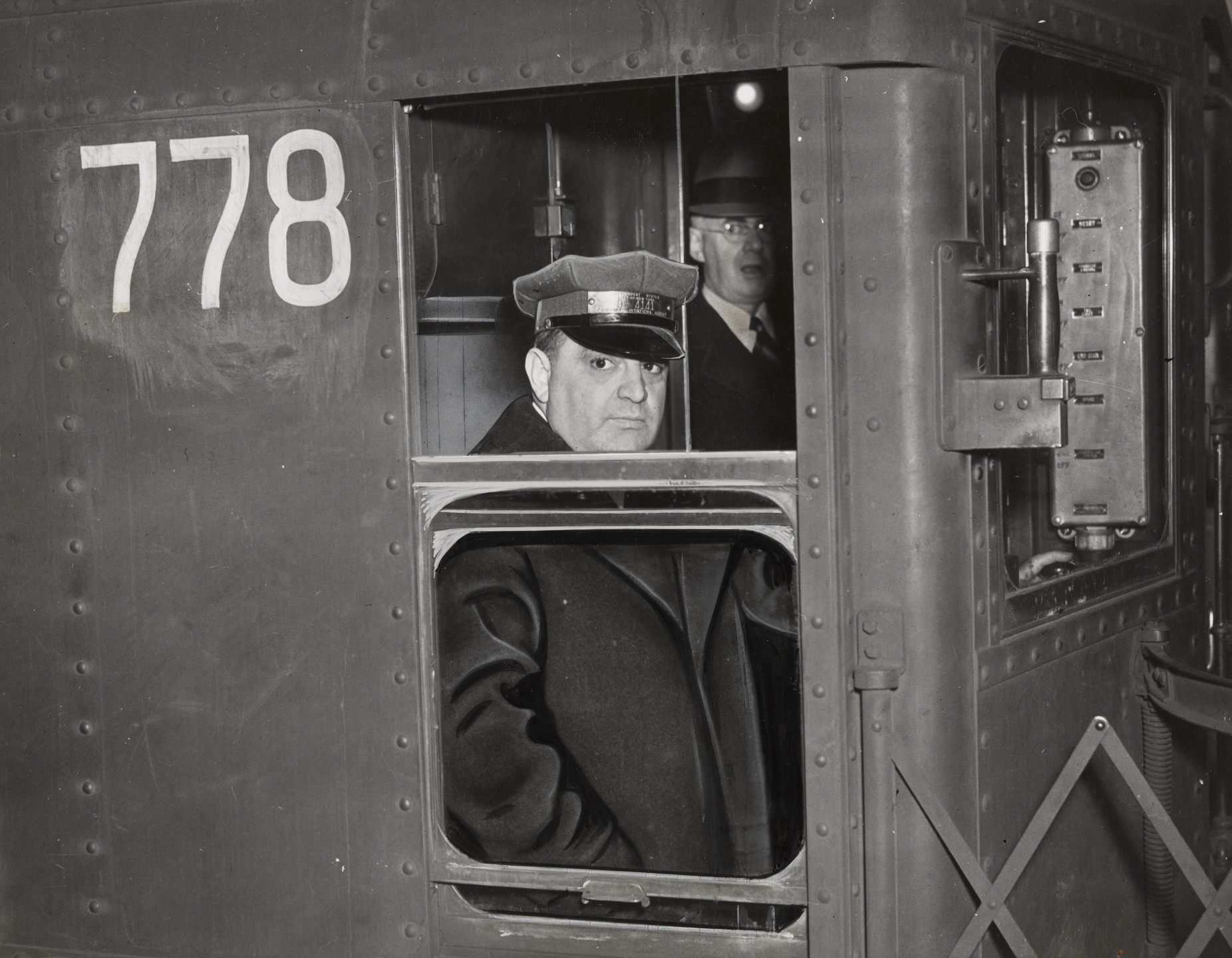 Times Wide World Photos. "The Mayor in the Motorman's Cab of the First ...