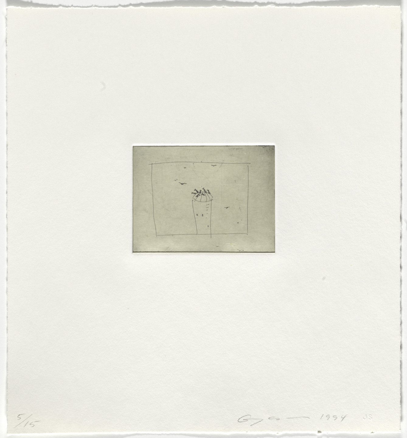 Greg Colson. Birds Atop Silo from Dockings. 1995 | MoMA