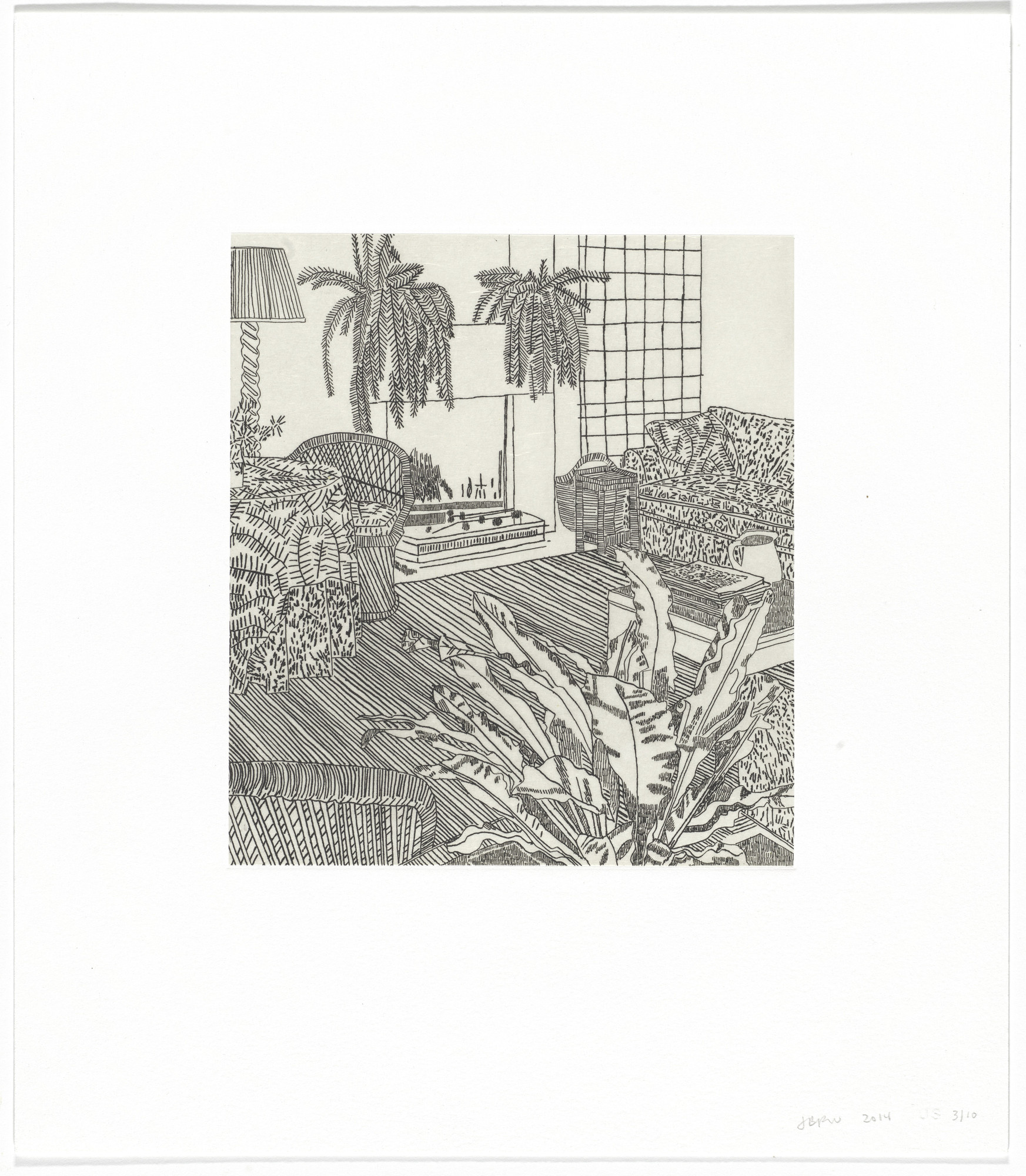 Jonas Wood. Untitled from 8 Etchings. 2014 | MoMA