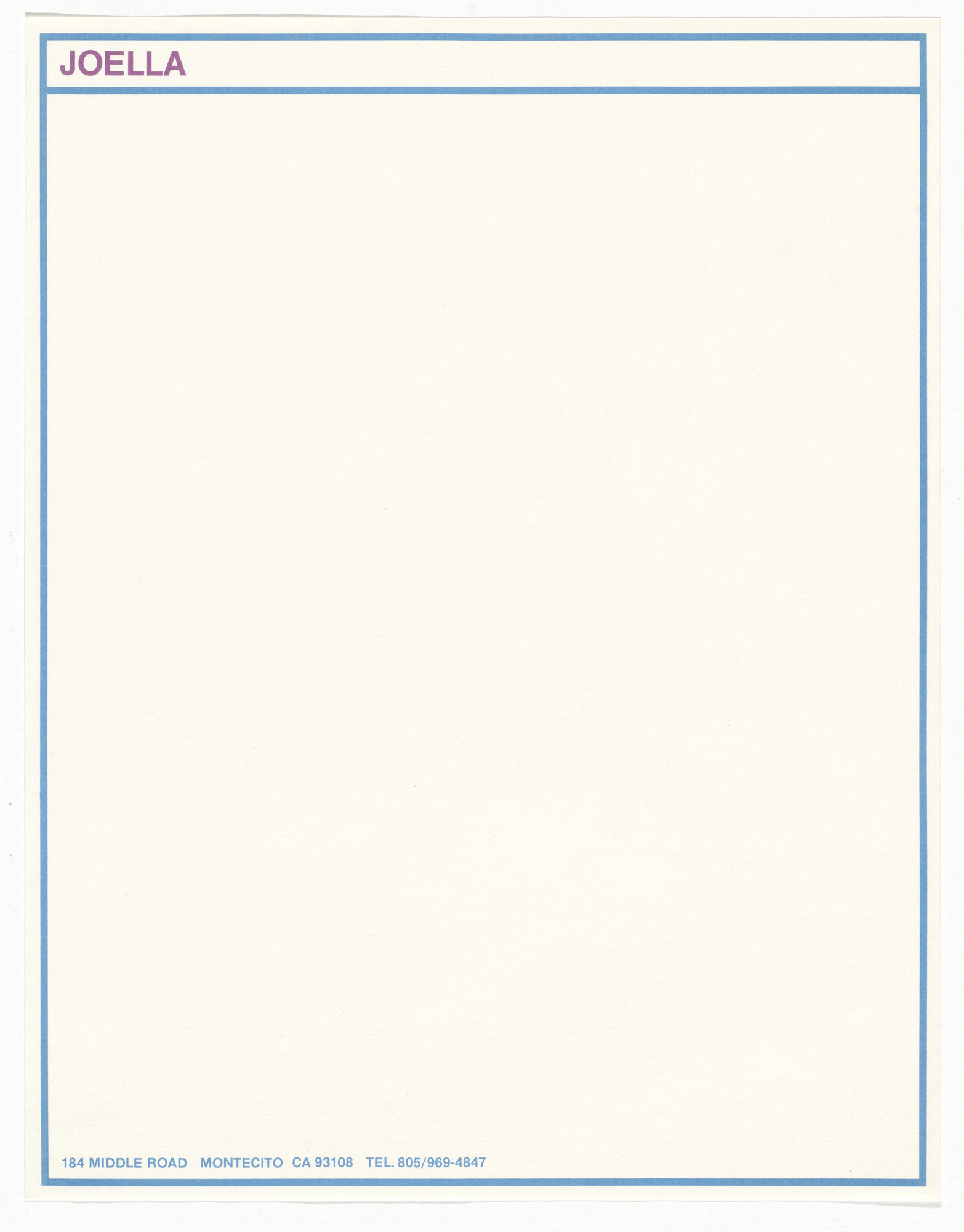 Herbert Bayer. Joella Bayer letterhead. 1960 | MoMA