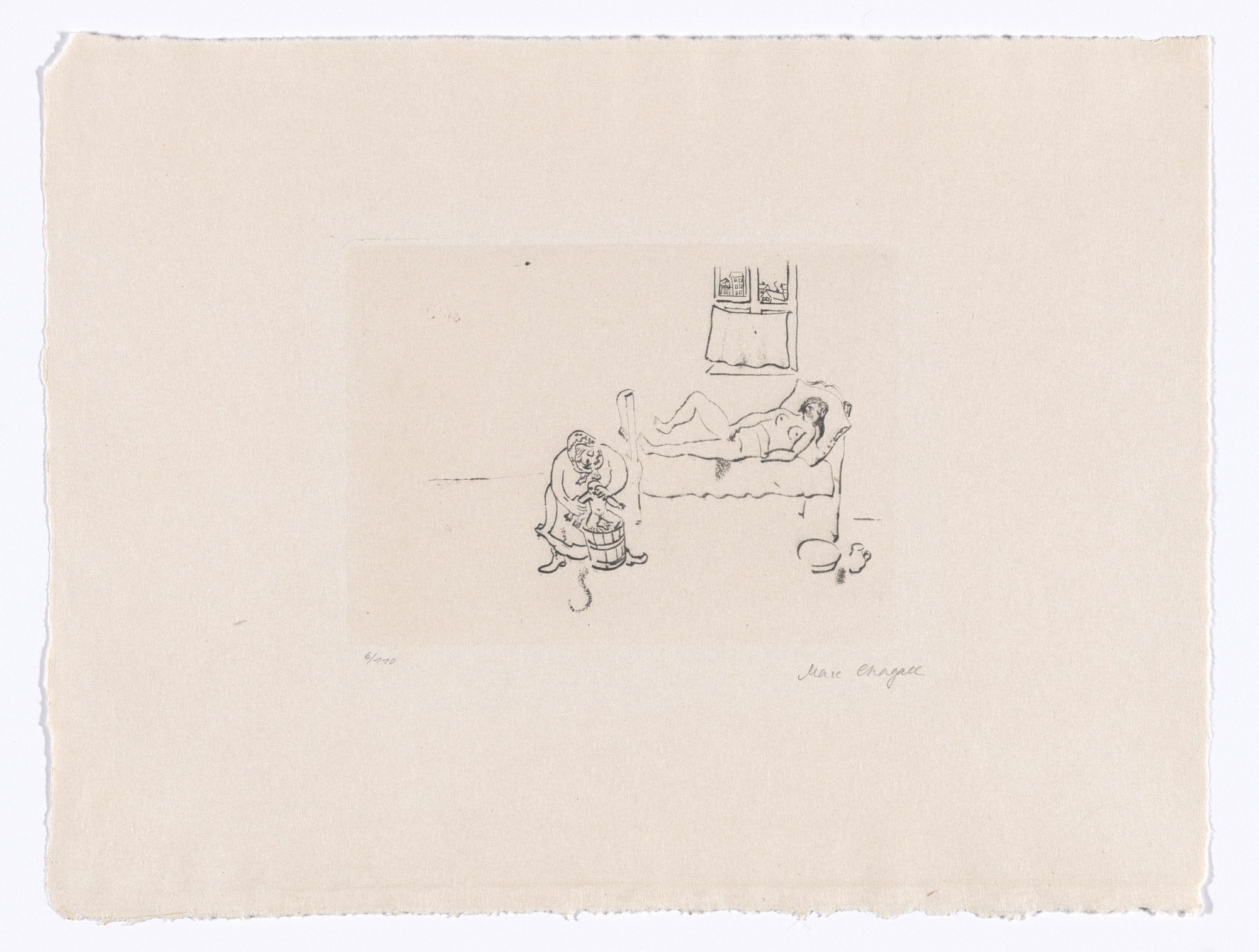 Marc Chagall. Birth (Geburt) from My Life (Mein Leben). 1922, published ...