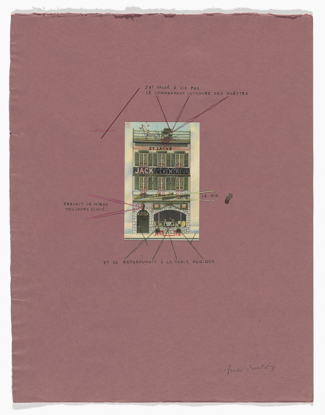 André Breton. Poème-Objet from VVV Portfolio. 1942, published 1943 | MoMA